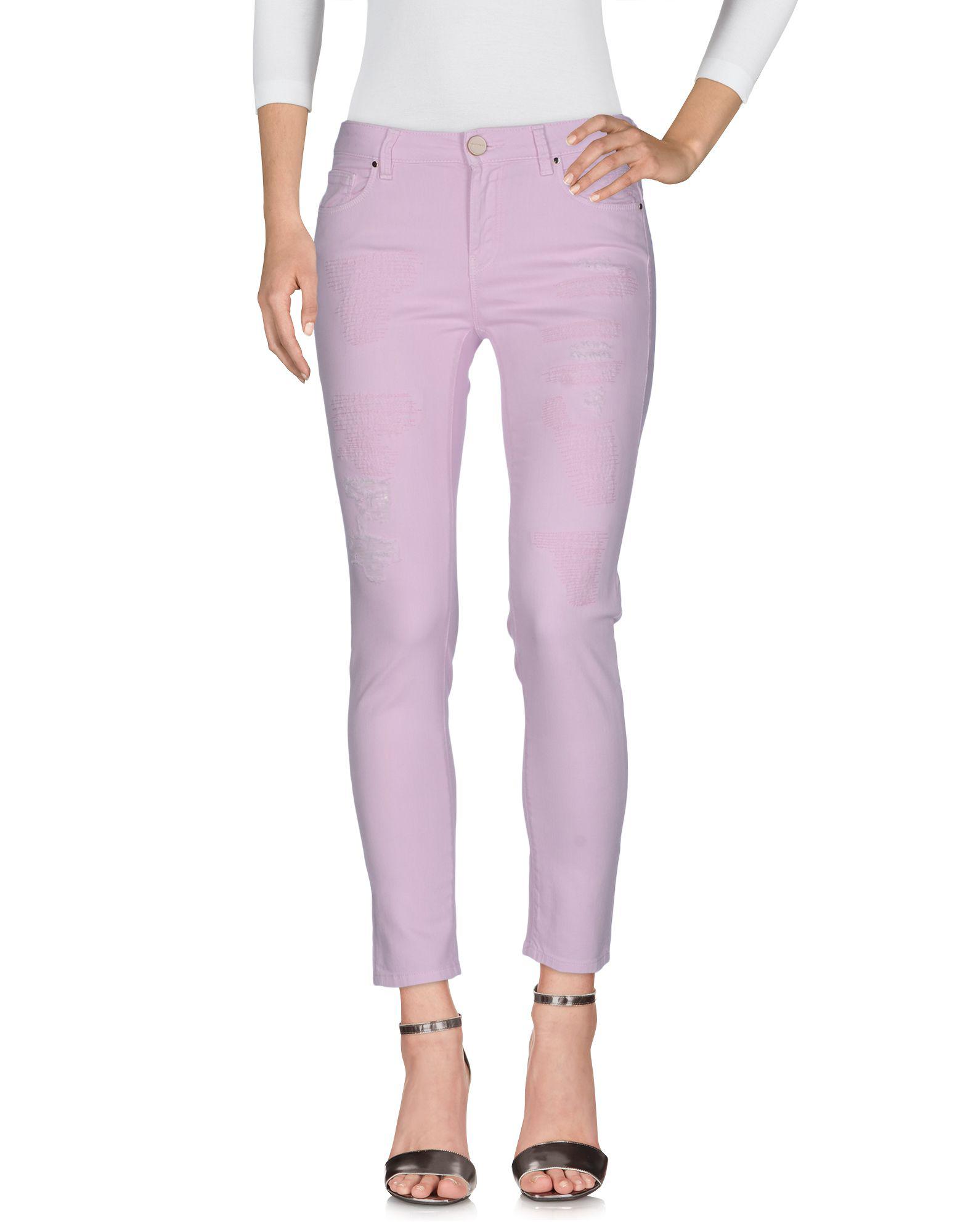 Pinko Denim Pants in Pink - Lyst