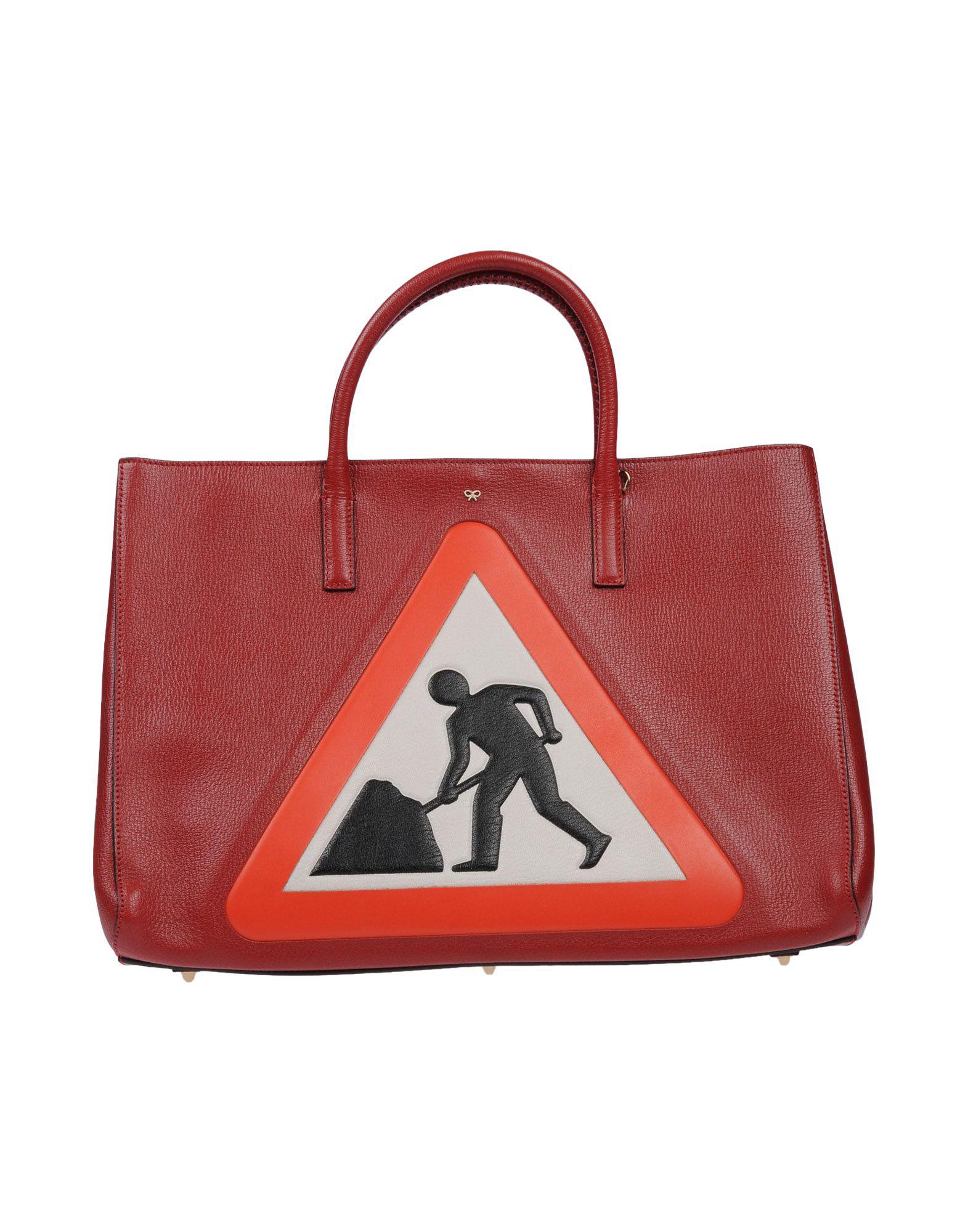 Anya Hindmarch Ebury Maxi Men At Work Textured-leather Tote | Lyst