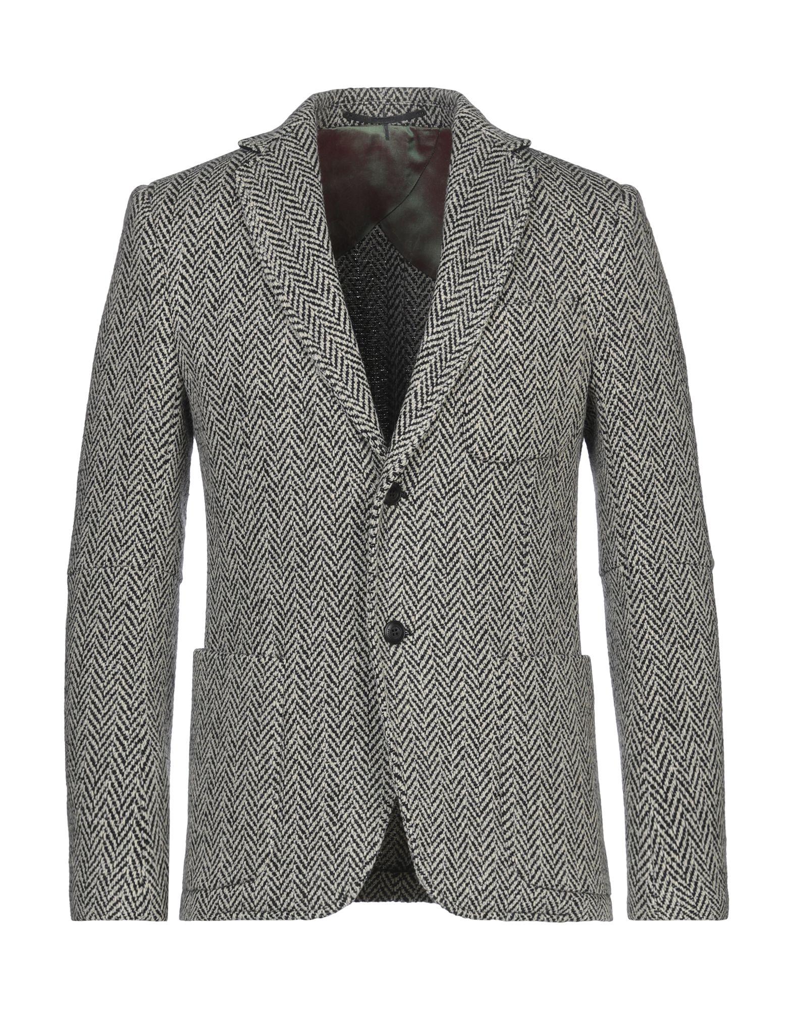 Dondup Tweed Suit Jacket in Black for Men - Lyst