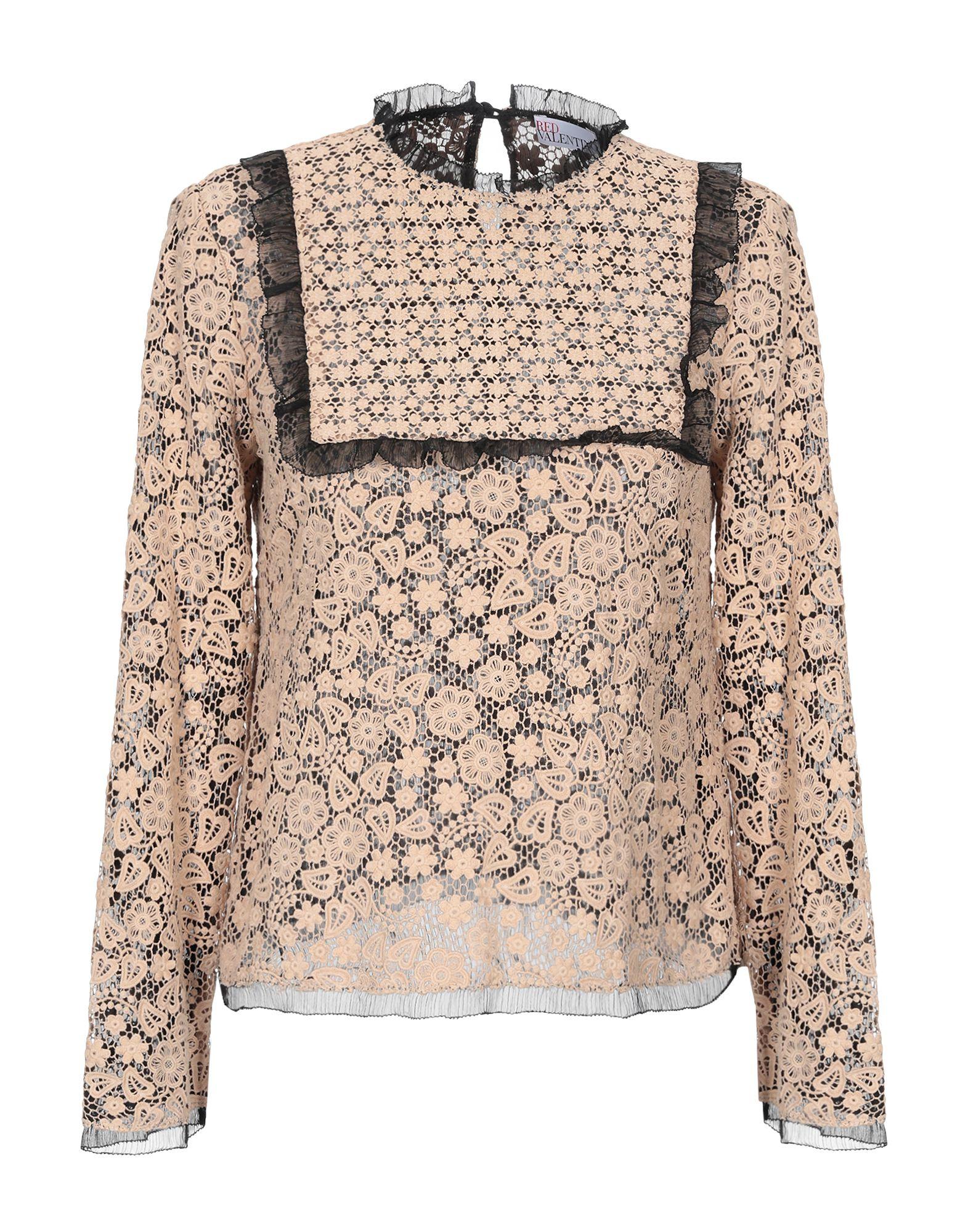 RED Valentino Lace Blouse in Beige (Natural) - Lyst