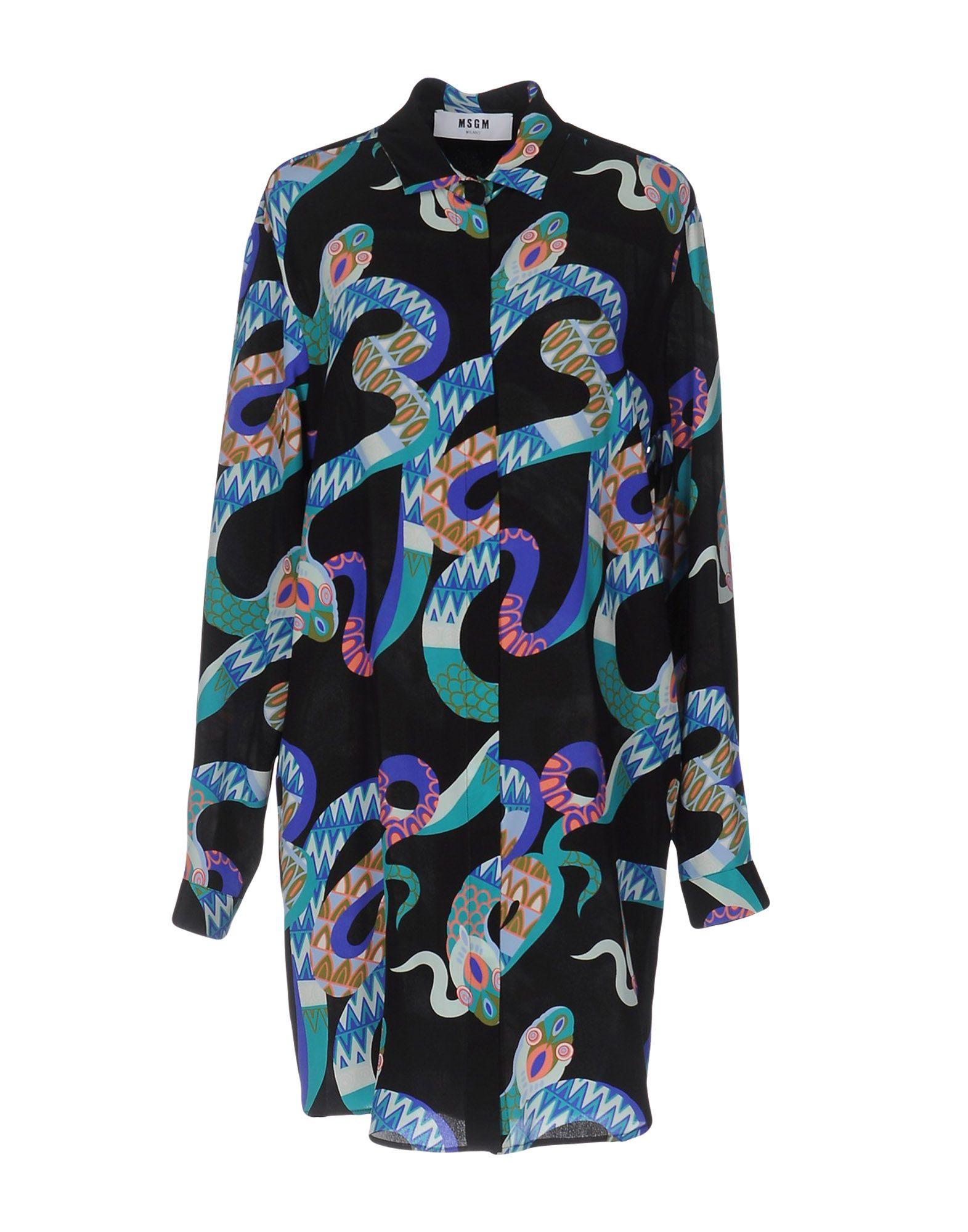 MSGM Silk Shirt in Black - Lyst