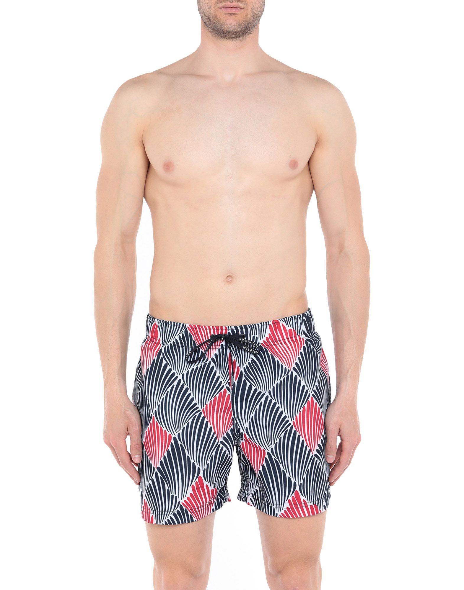 Tommy Hilfiger Synthetic Swim Trunks in White for Men - Lyst