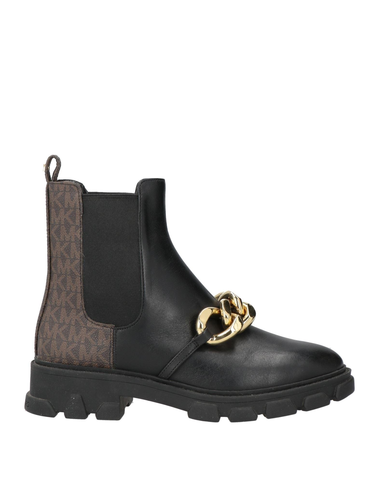 MICHAEL Michael Kors Ankle Boots Leather, Textile Fibers in Black | Lyst