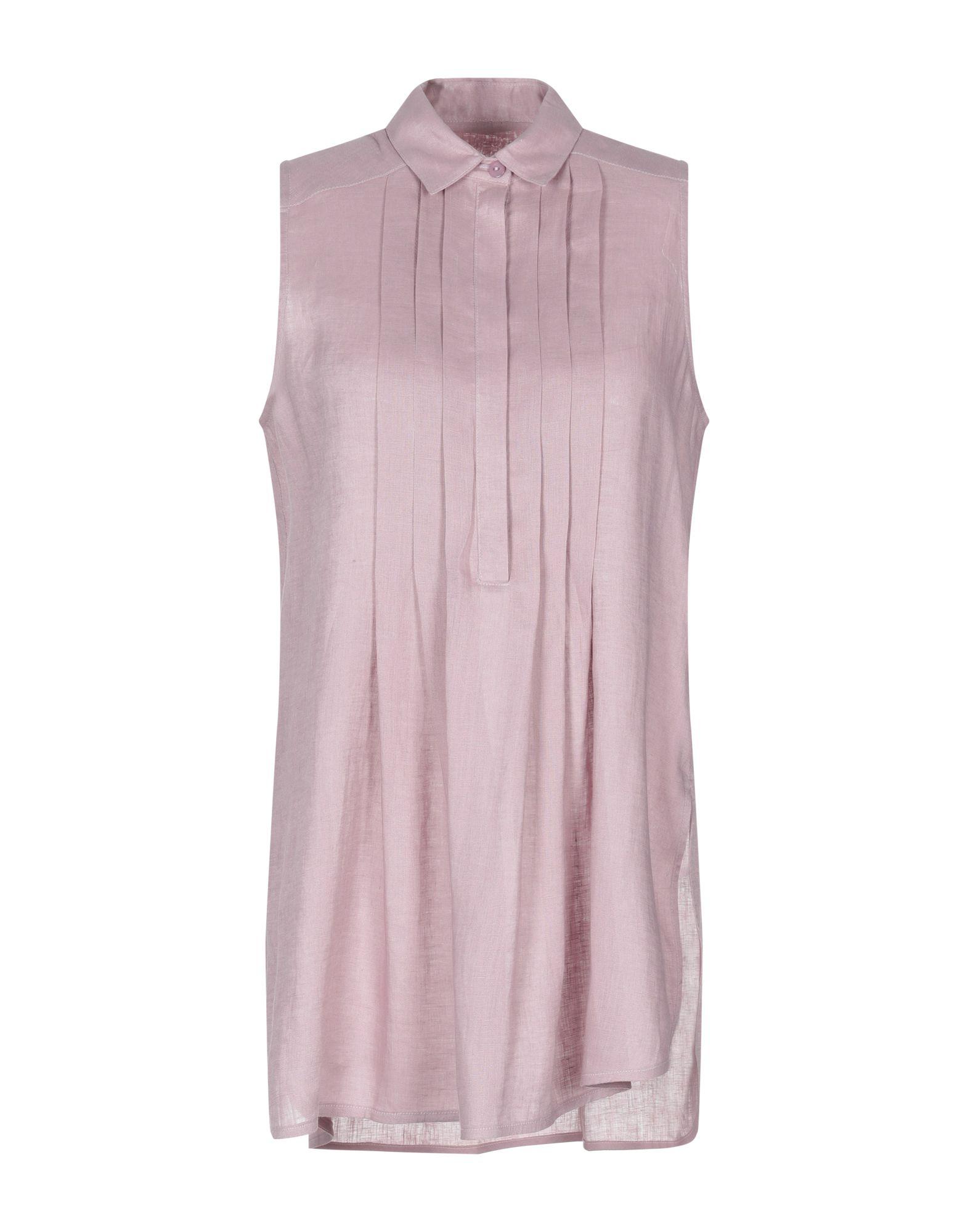Emporio Armani Linen Top in Light Purple (Purple) - Lyst