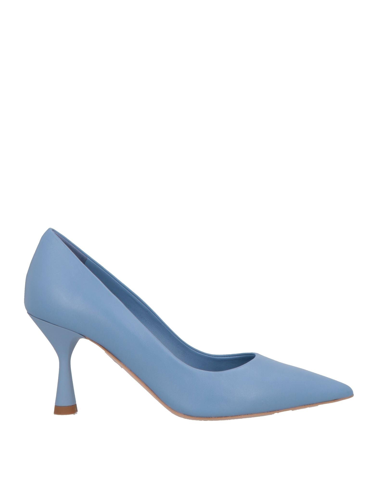 SARA SCHEKER Pumps Leather in Blue Lyst UK