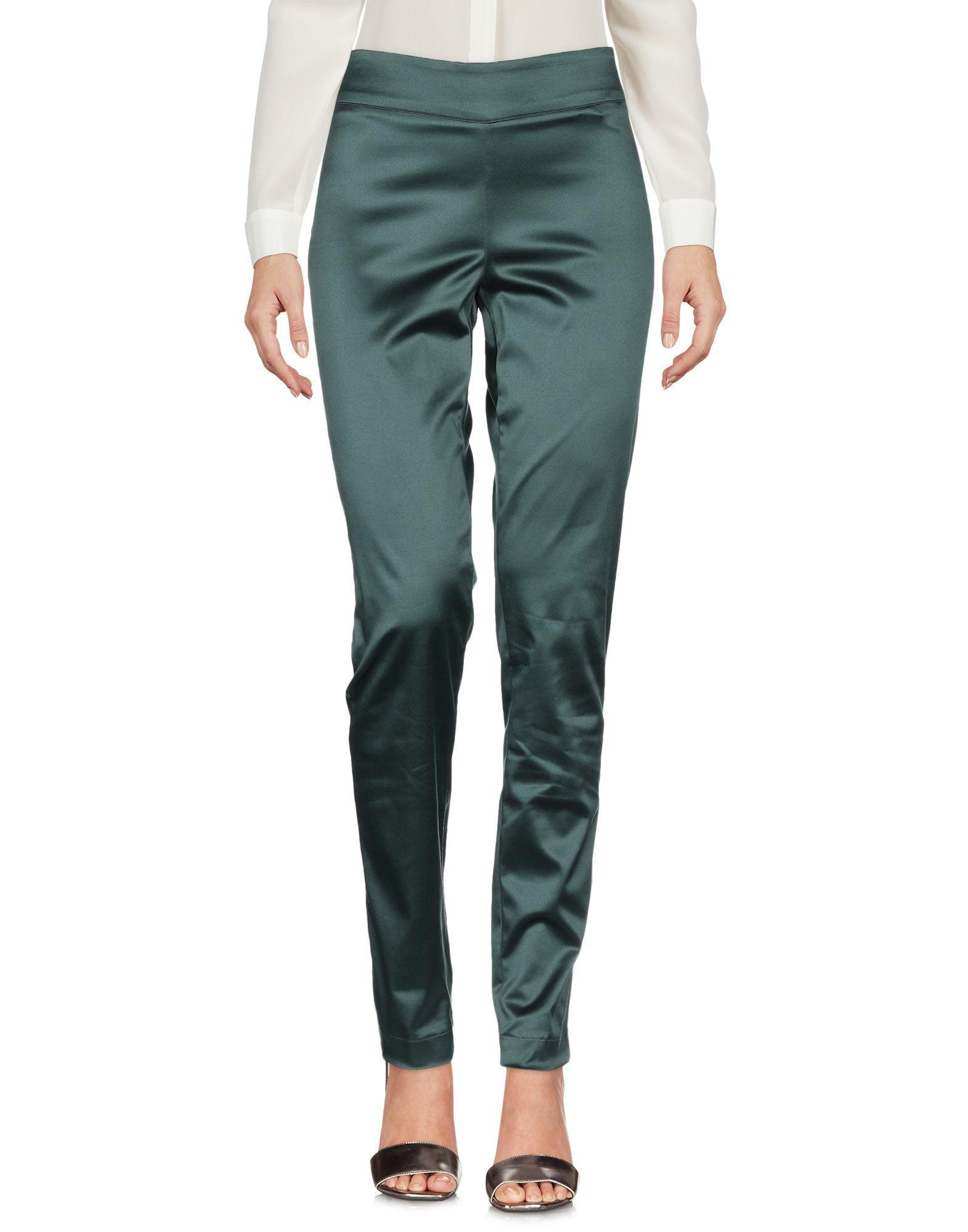 Pianurastudio Satin Casual Pants in Green - Lyst