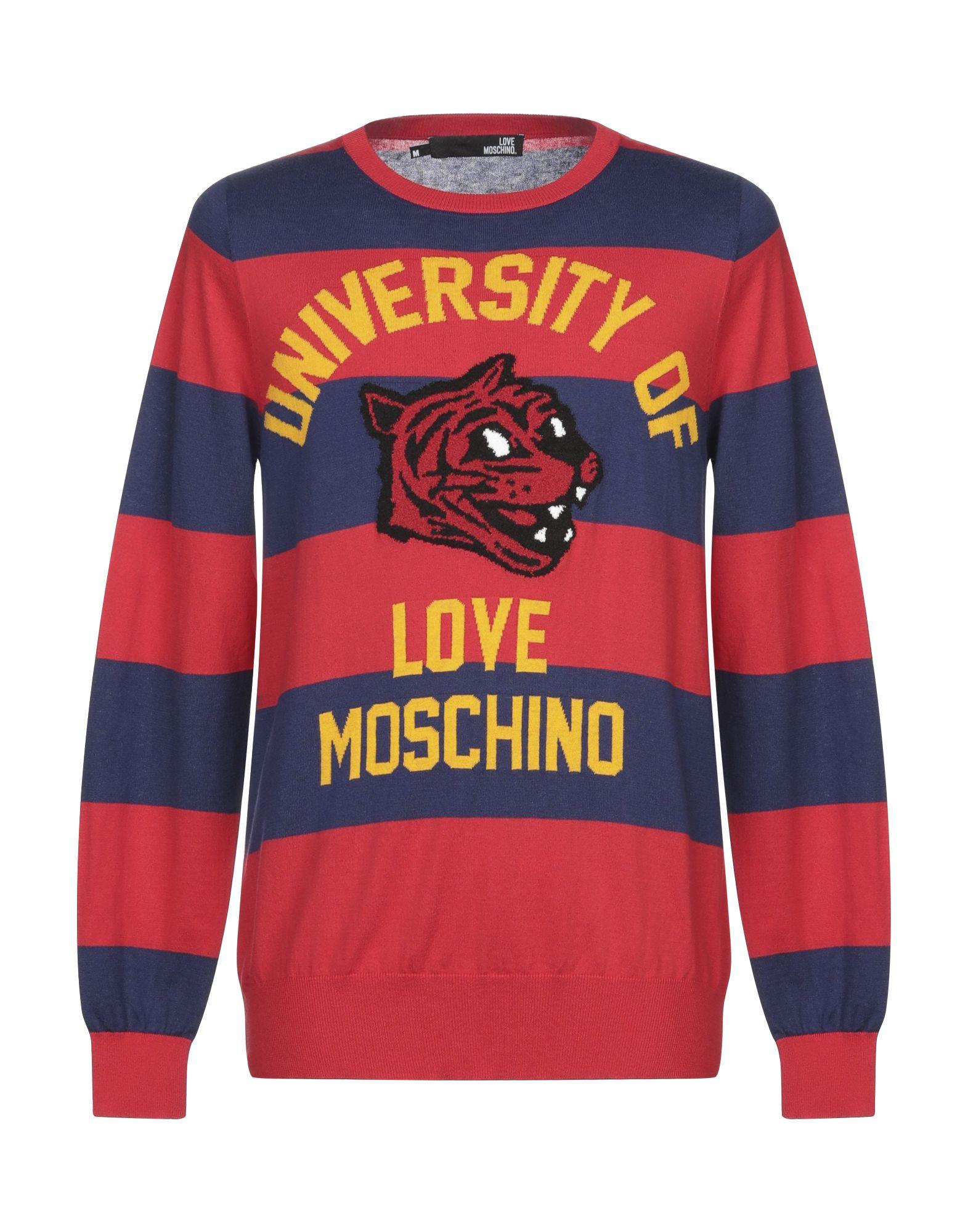 Love Moschino Cotton Sweater In Red For Men Lyst