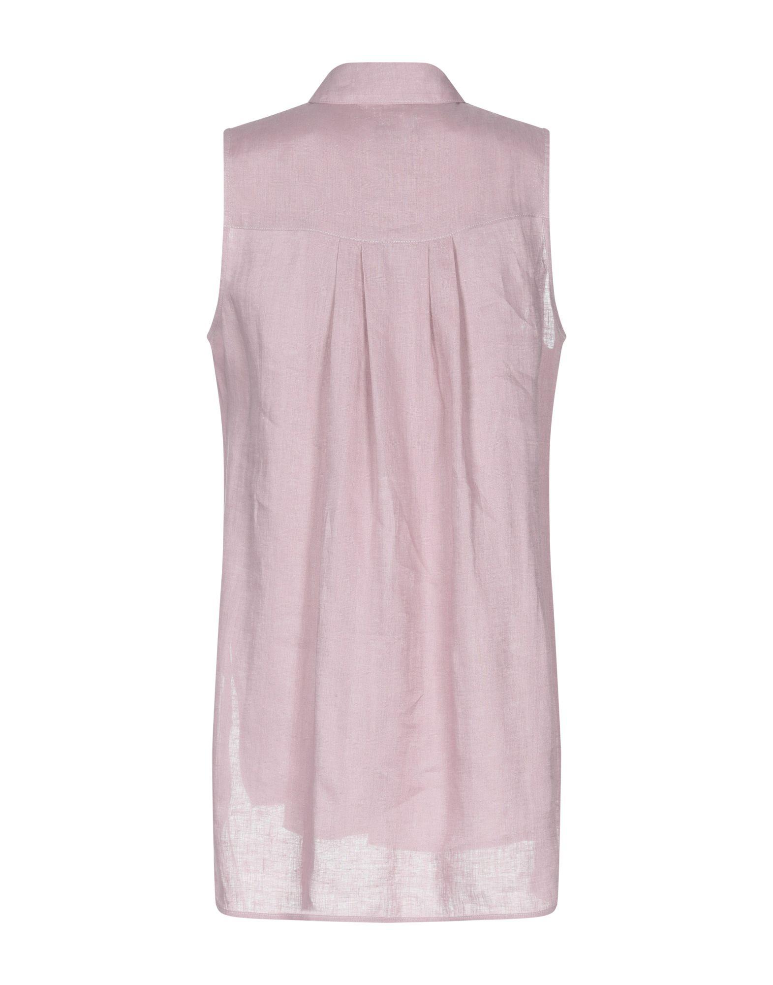 Emporio Armani Linen Top in Light Purple (Purple) - Lyst