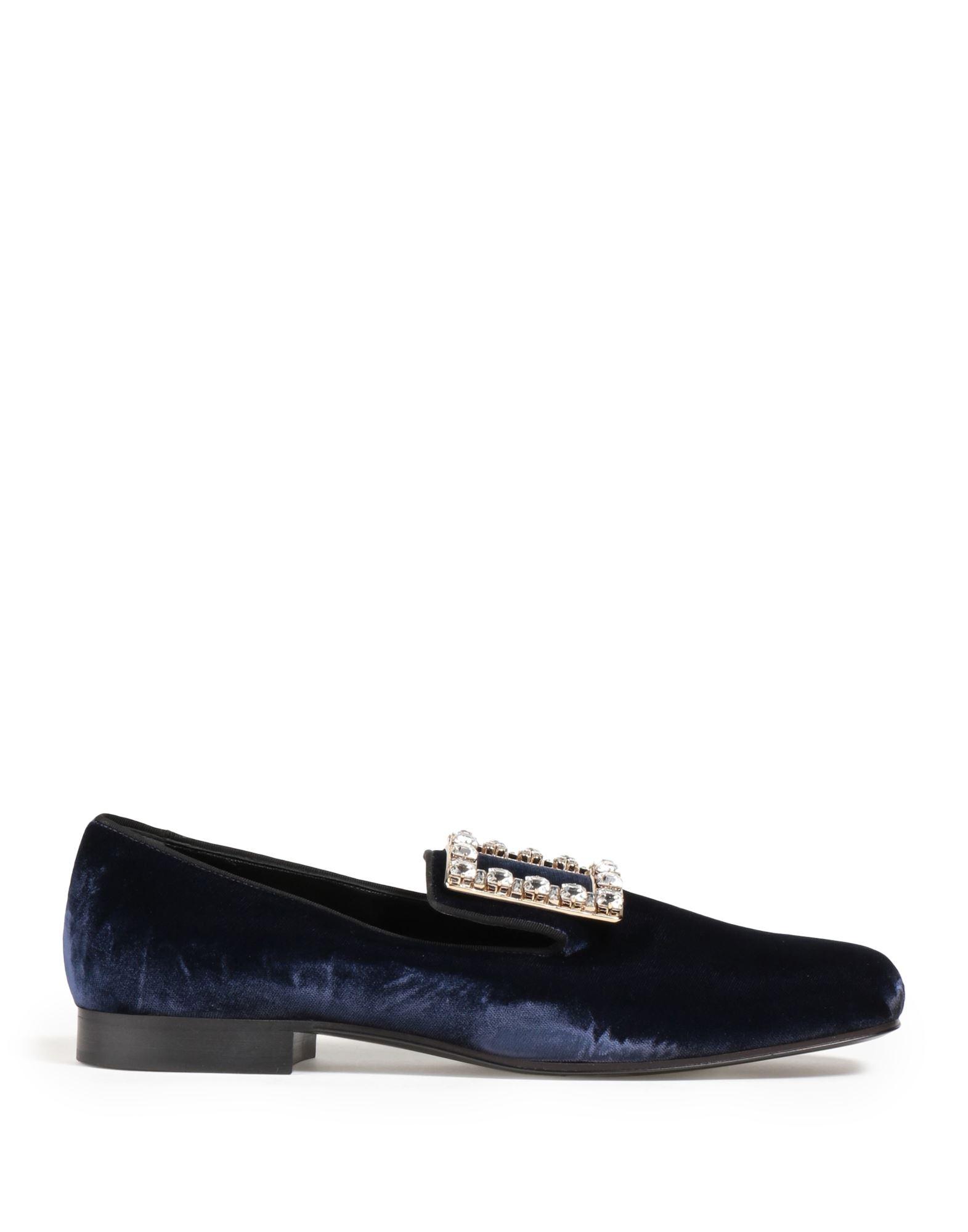 Roger Vivier Midnight Loafers Textile Fibers in Blue | Lyst