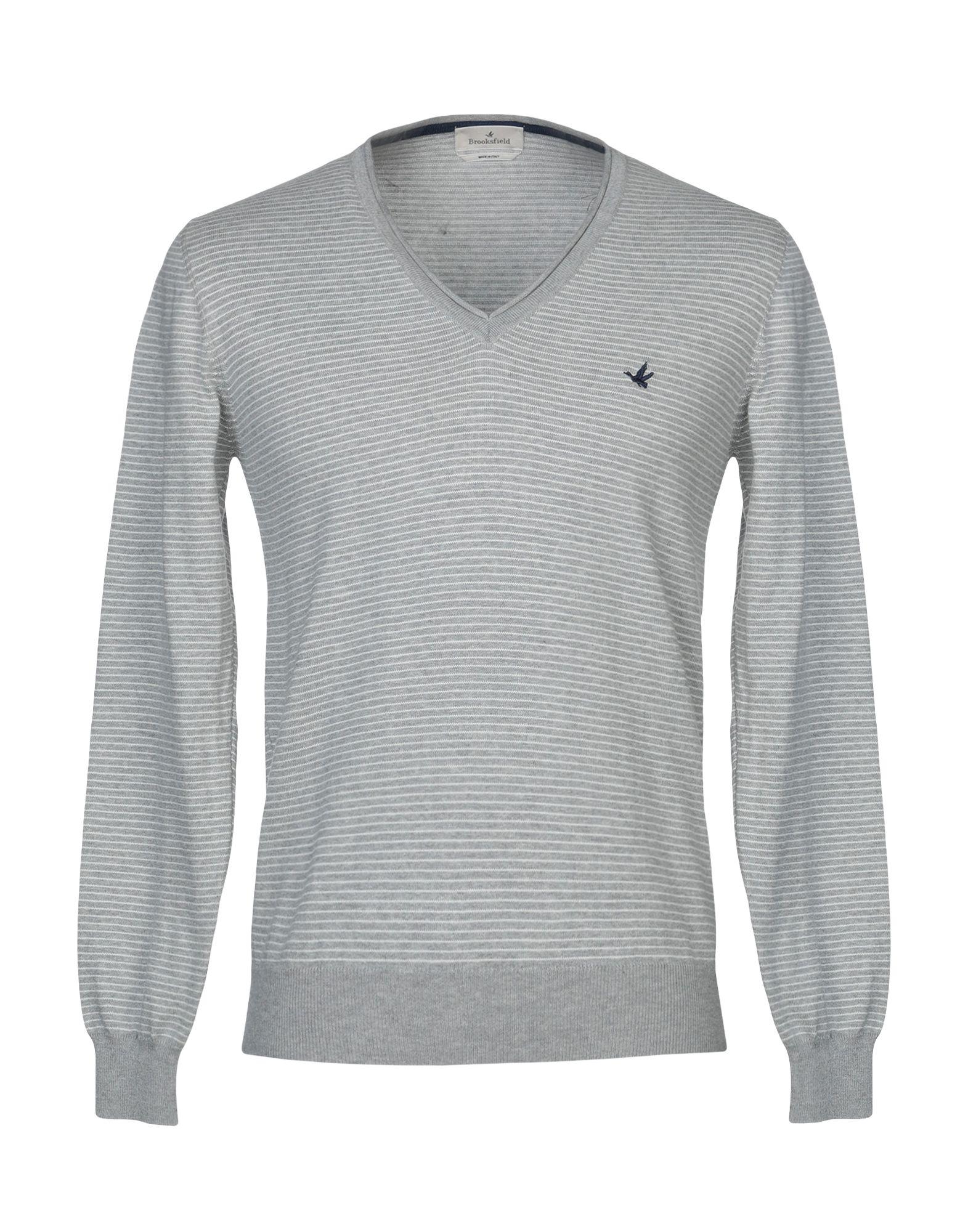 Brooksfield Cotton Sweater in Light Grey (Gray) for Men - Lyst