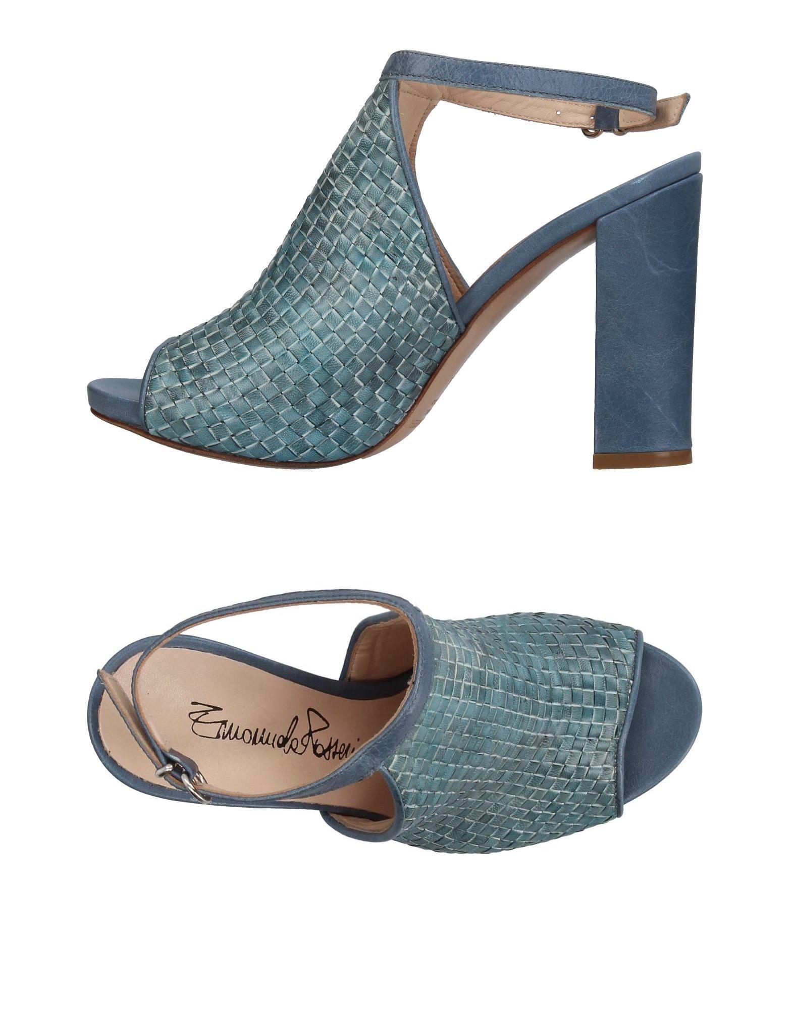 Emanuela Passeri Leather Sandals in Slate Blue (Blue) - Lyst