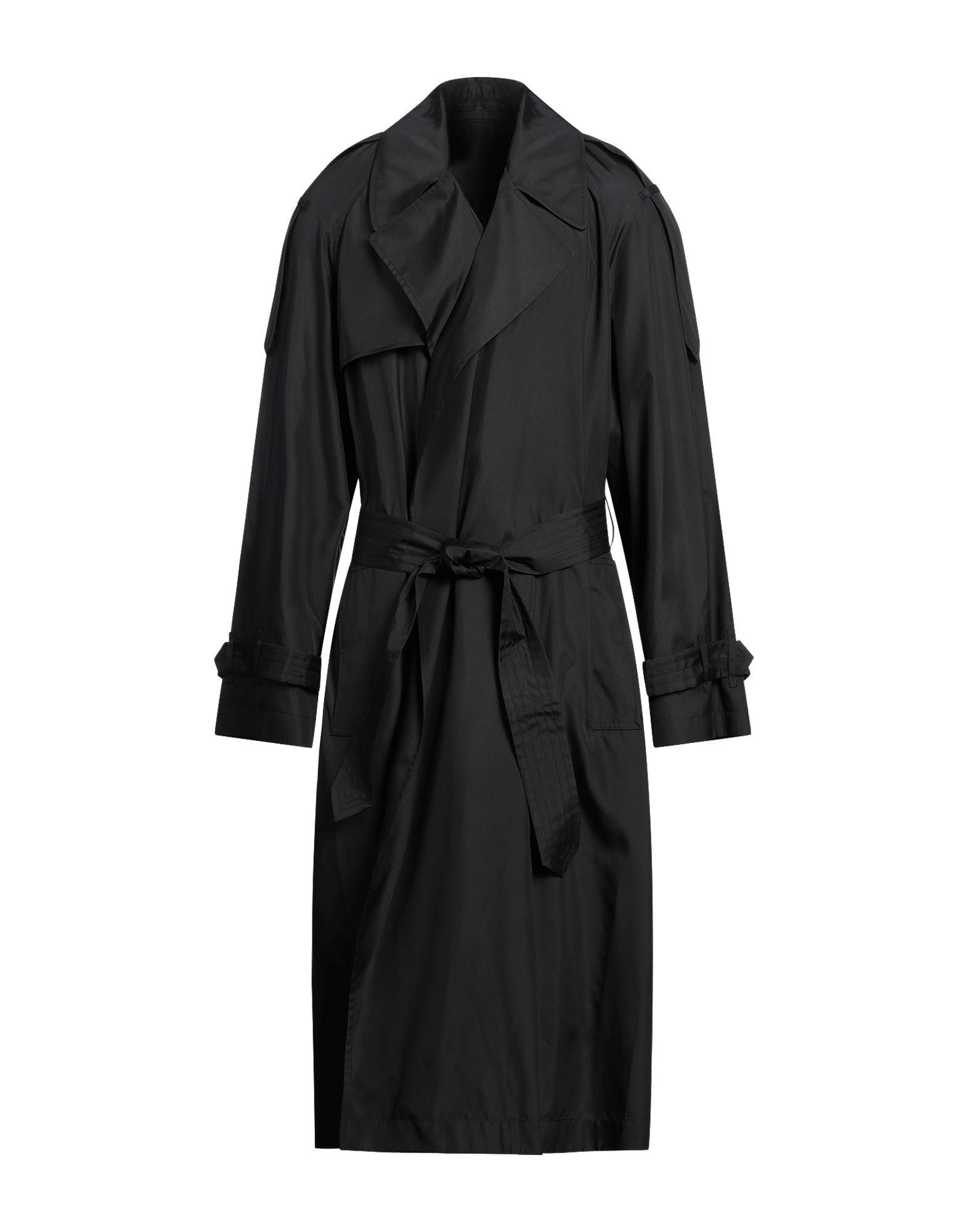 Burberry Overcoat & Trench Coat Silk in Black for Men | Lyst