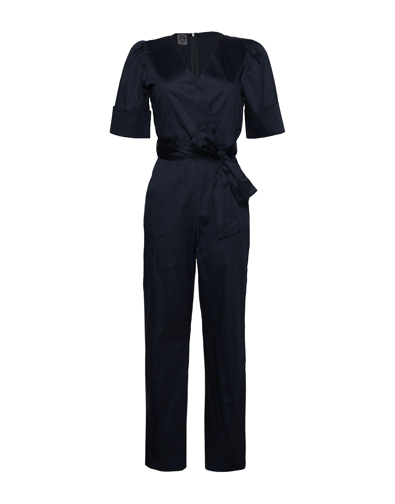 8 by YOOX Cotton Jumpsuit in Dark Blue (Blue) - Lyst