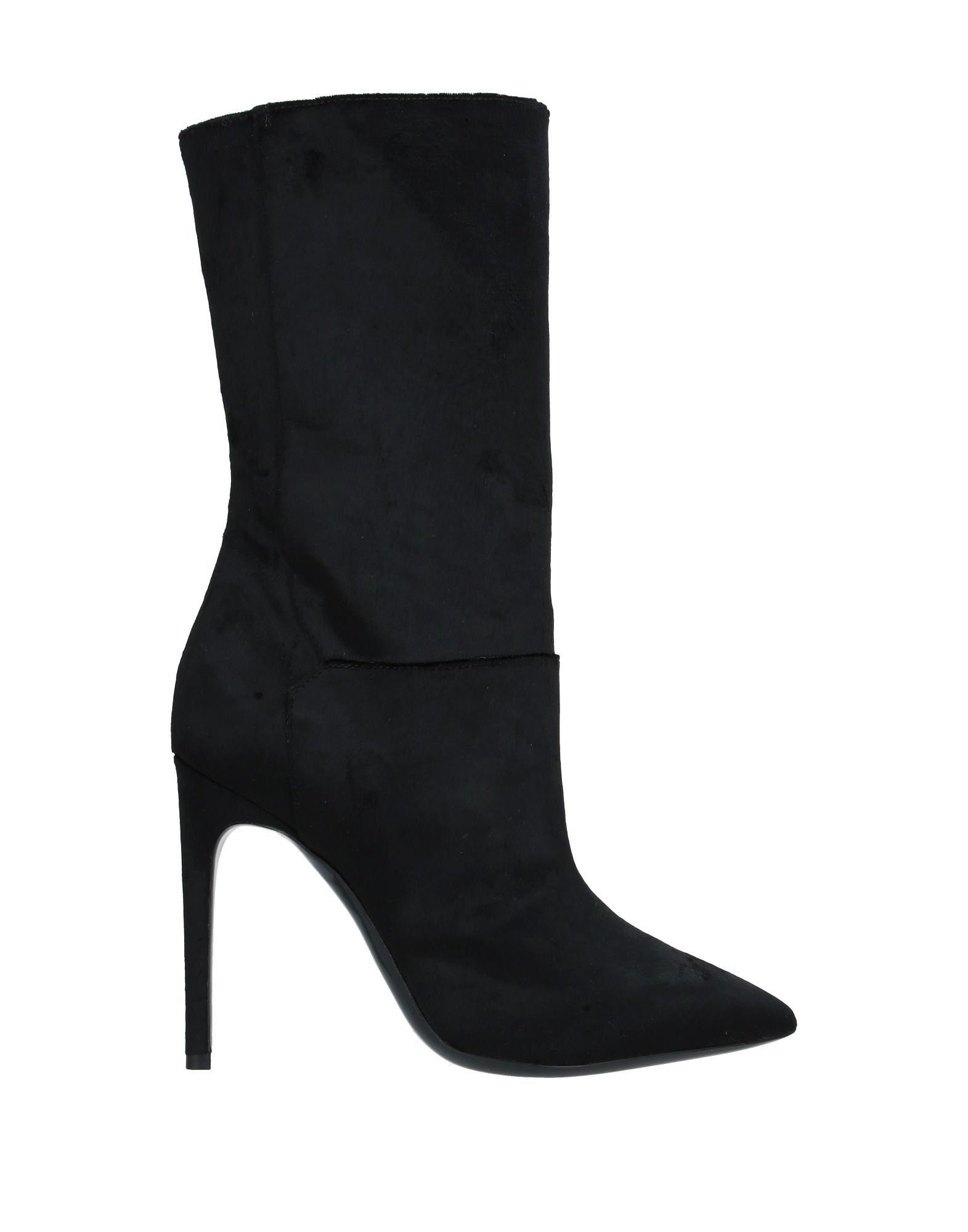 Pollini Leather Ankle Boots in Black - Lyst