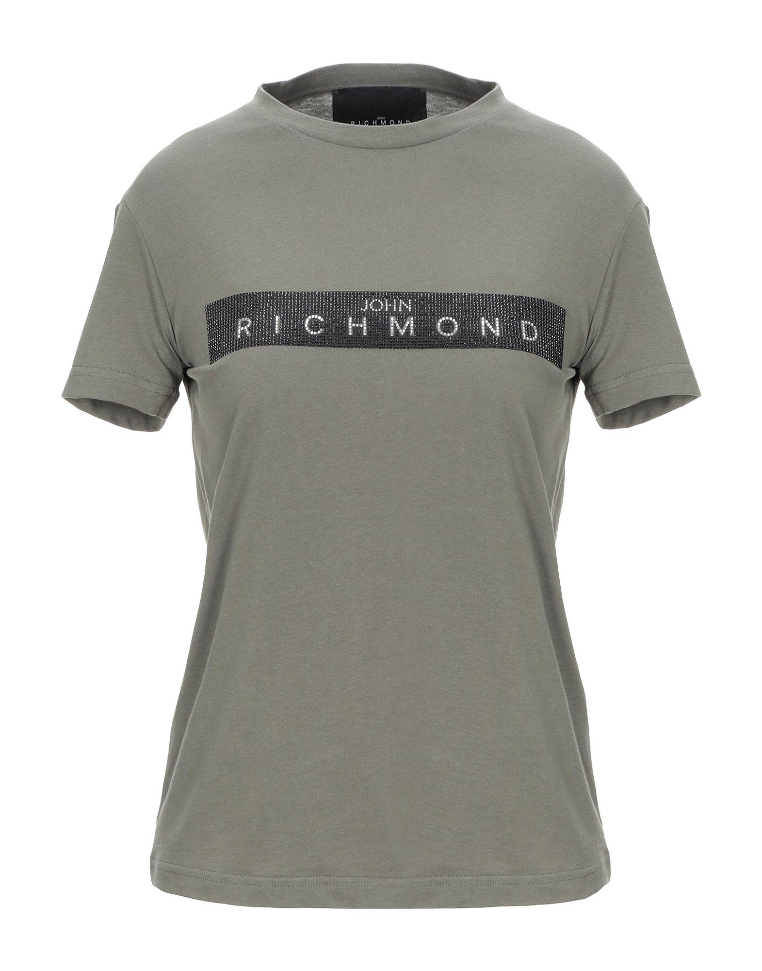 John Richmond Cotton T-shirt in Military Green (Gray) - Lyst