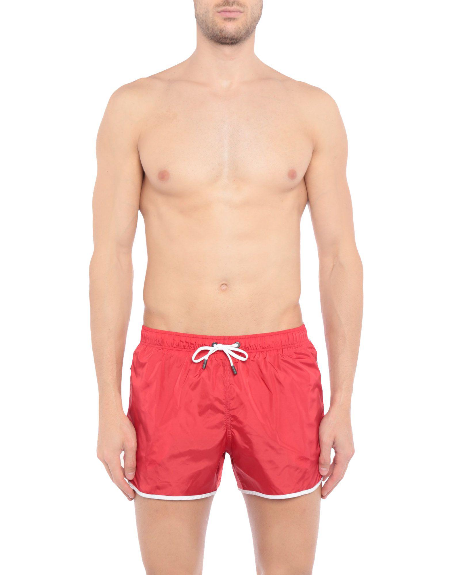 Ermenegildo Zegna Synthetic Swim Trunks in Red for Men - Lyst