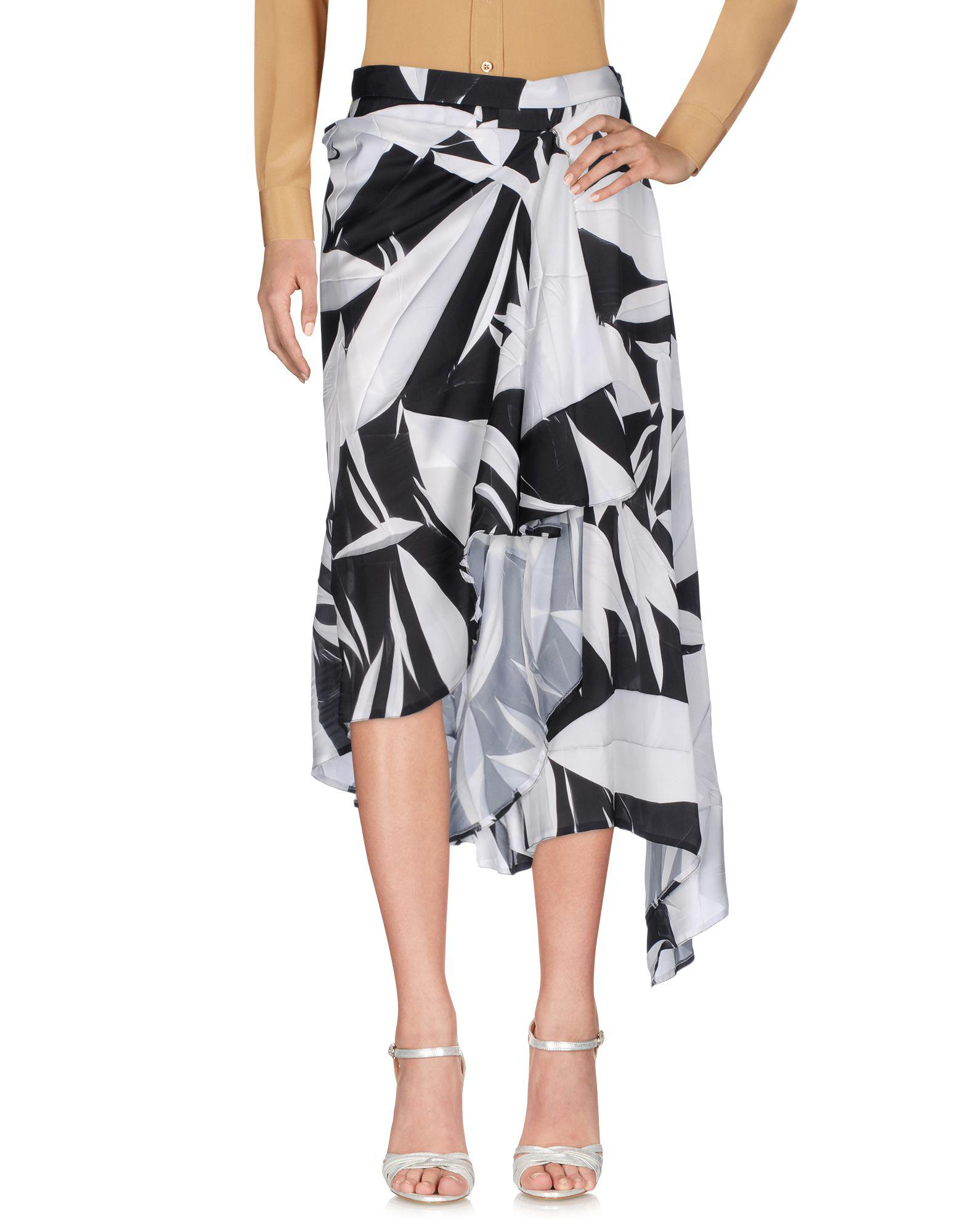 MM6 by Maison Martin Margiela Satin Mini Skirt in White - Lyst