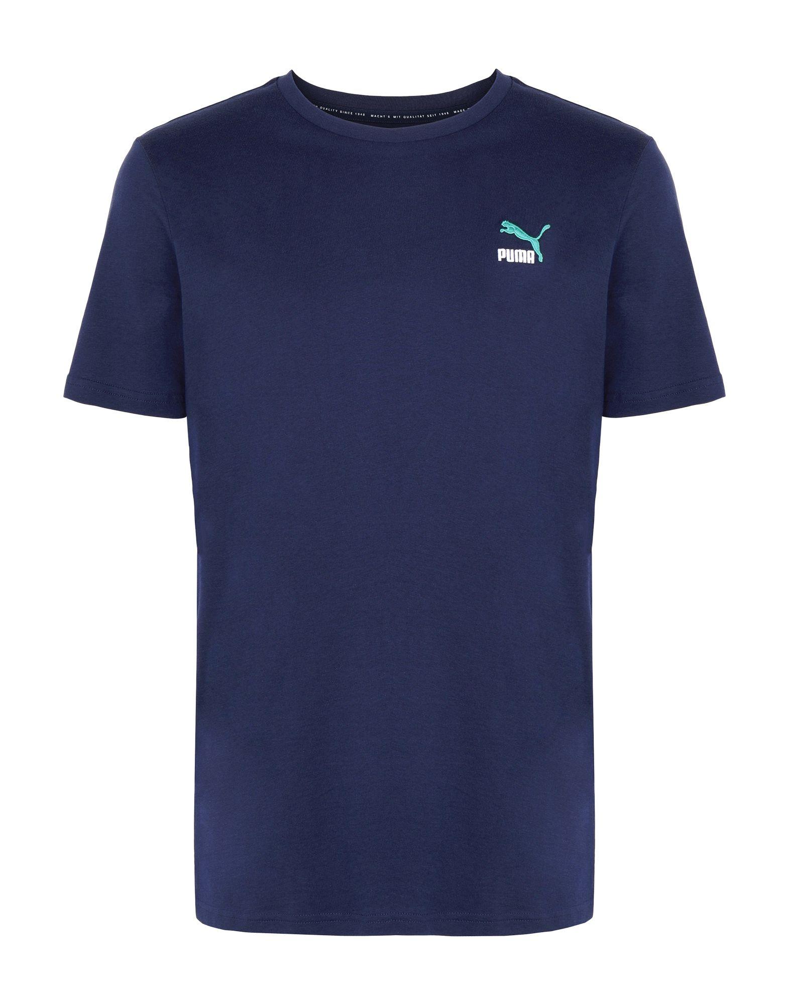 PUMA Cotton T-shirt in Dark Blue (Blue) for Men - Lyst