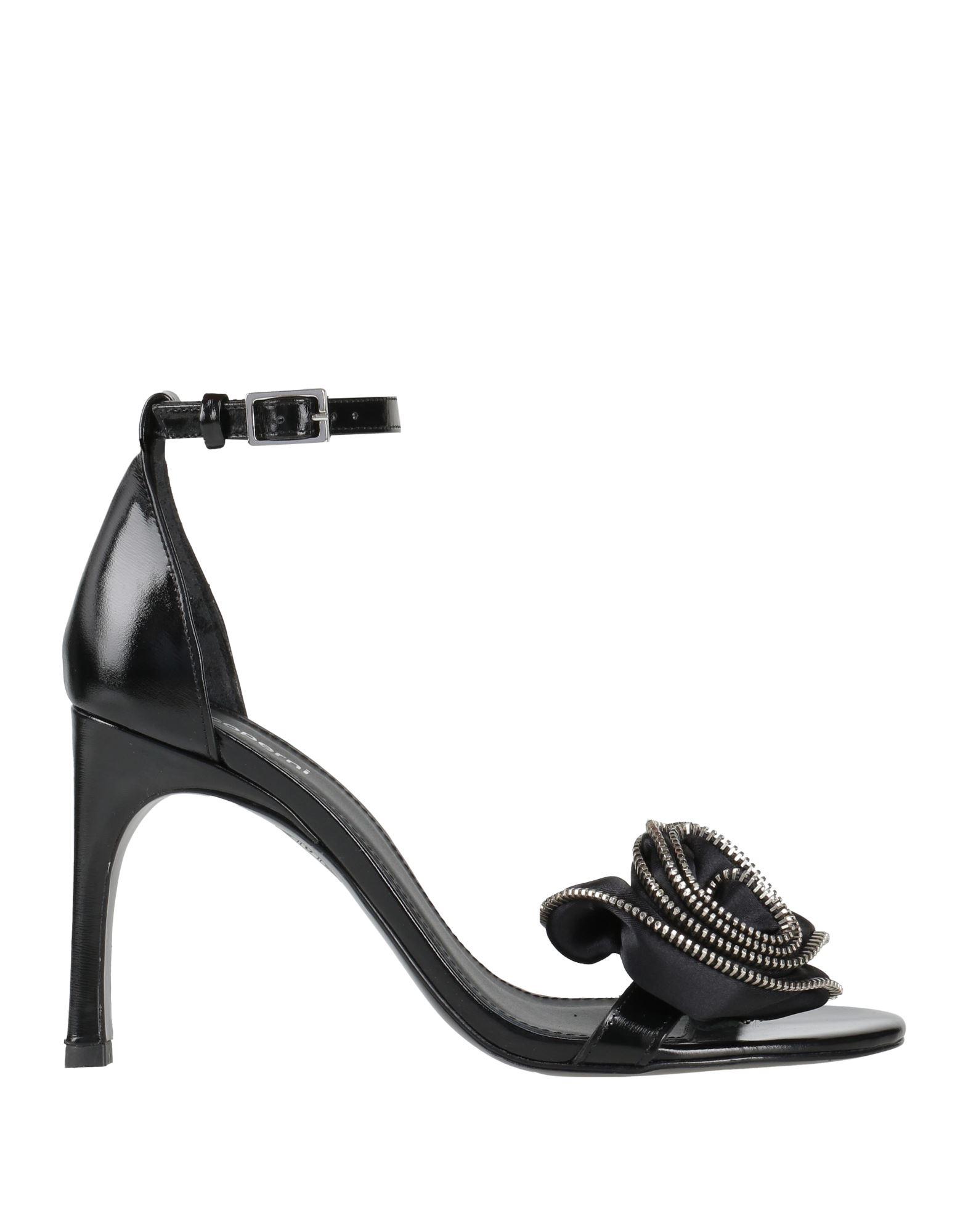 Coperni Floral Leather Stiletto Sandals in Black | Lyst