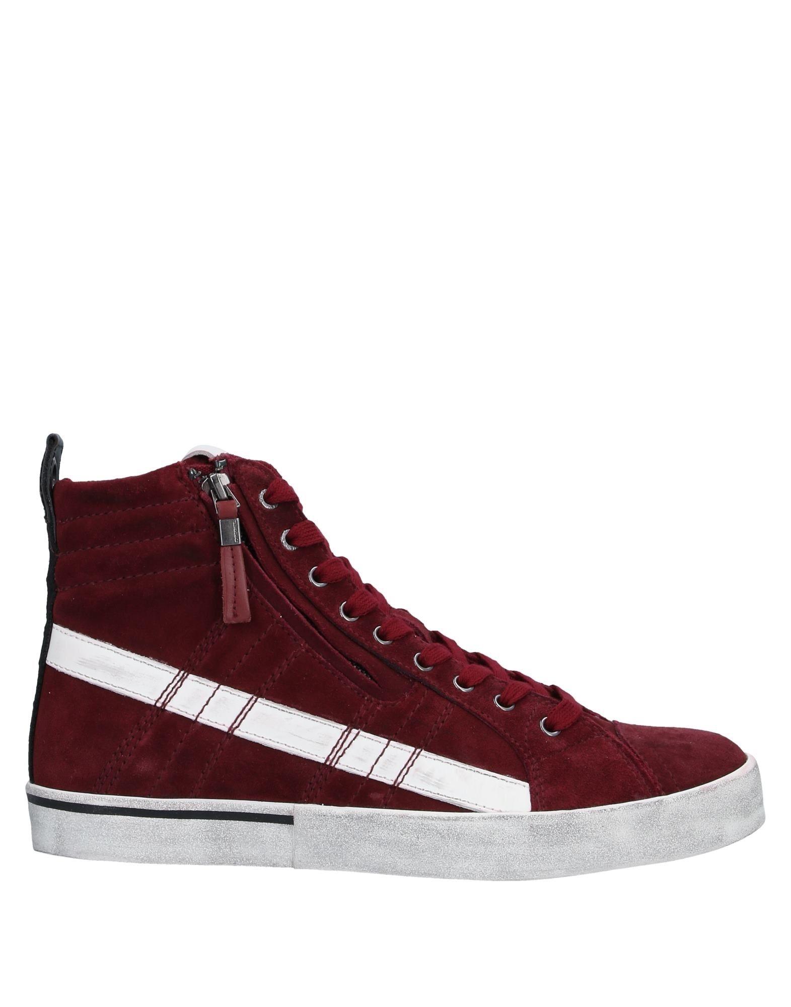 DIESEL Rubber High-tops & Sneakers in Maroon (Red) for Men - Lyst
