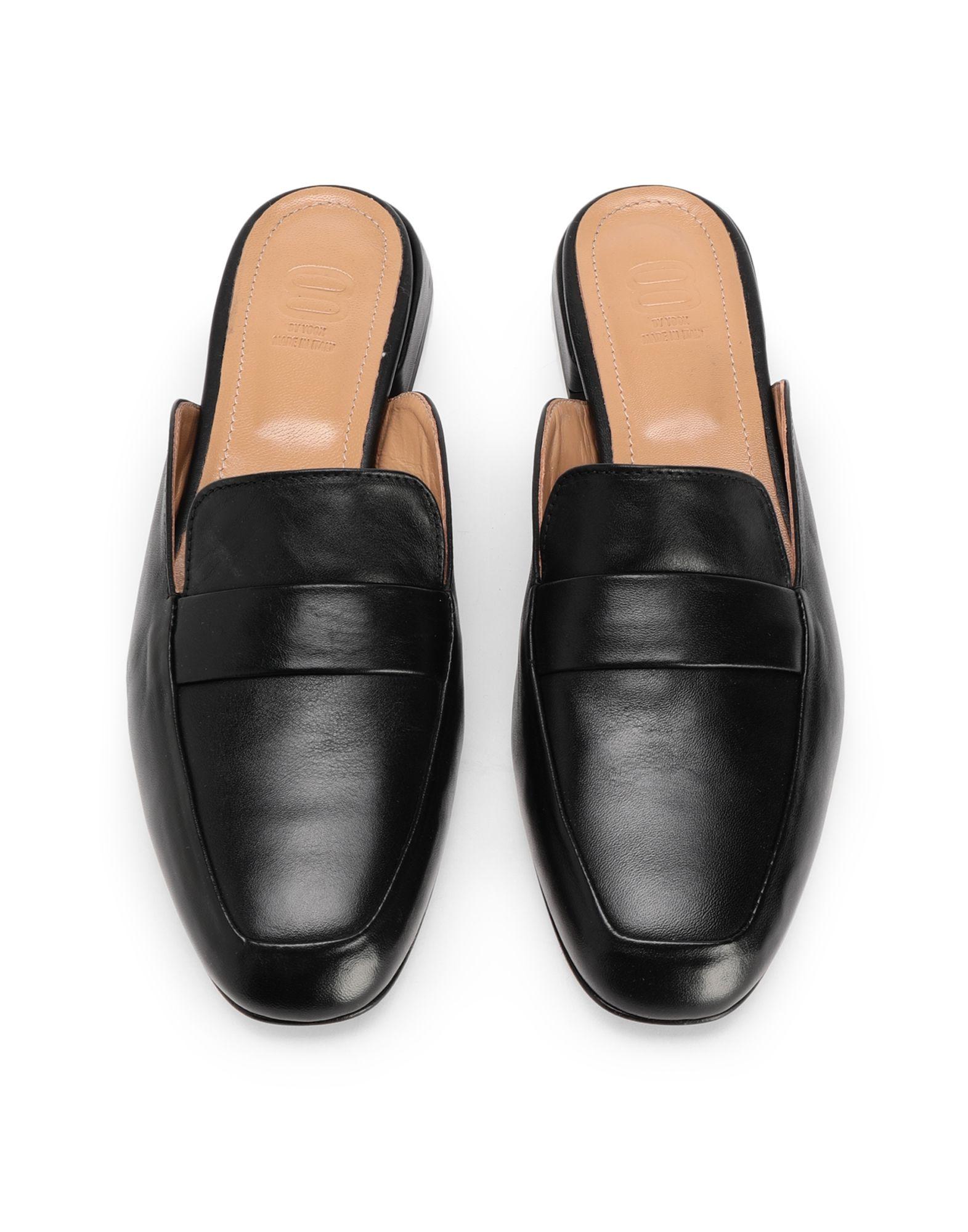 8 by YOOX Leather Mules in Black - Lyst