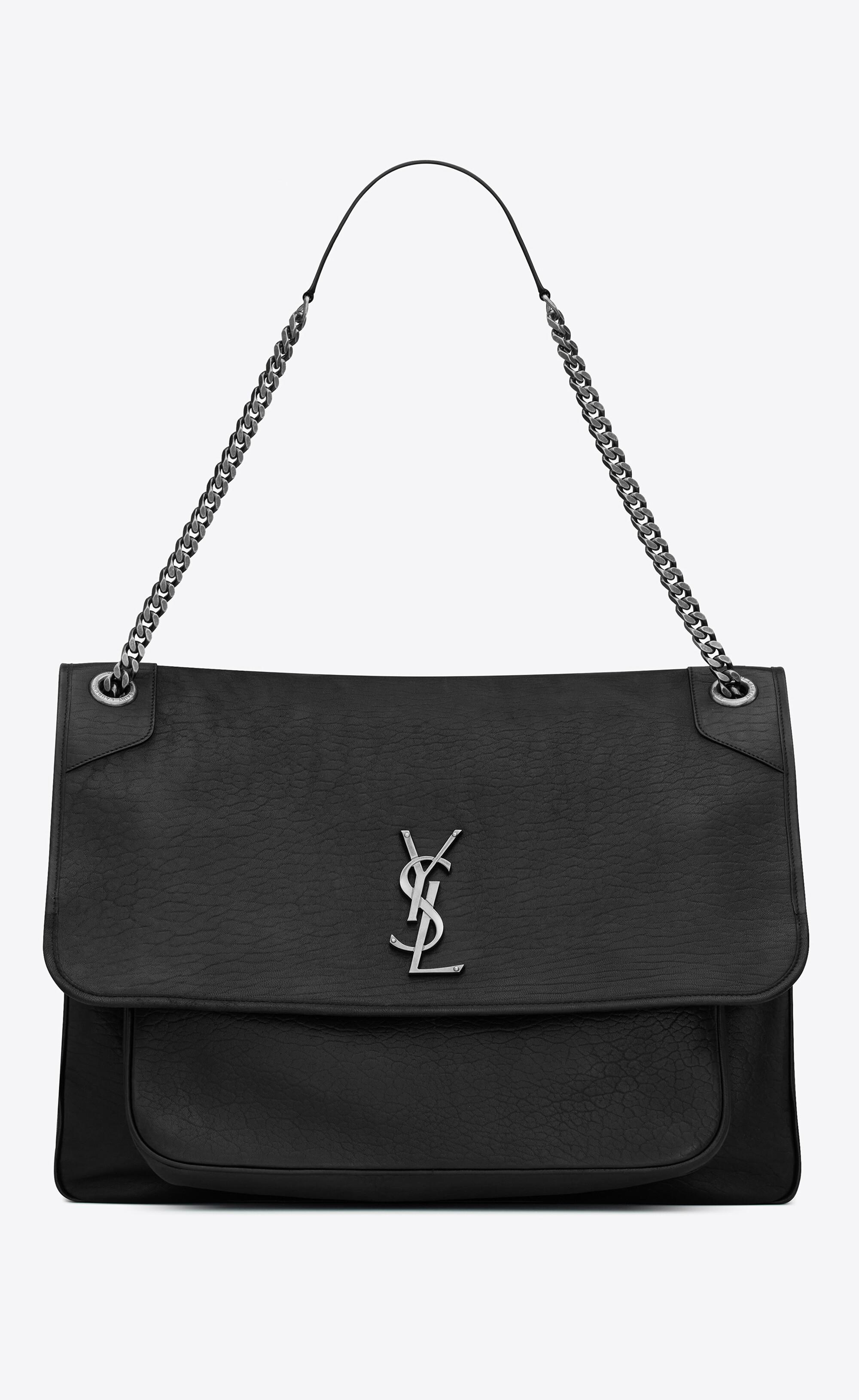 Saint Laurent Oversized Niki In Grained Lambskin in Black | Lyst