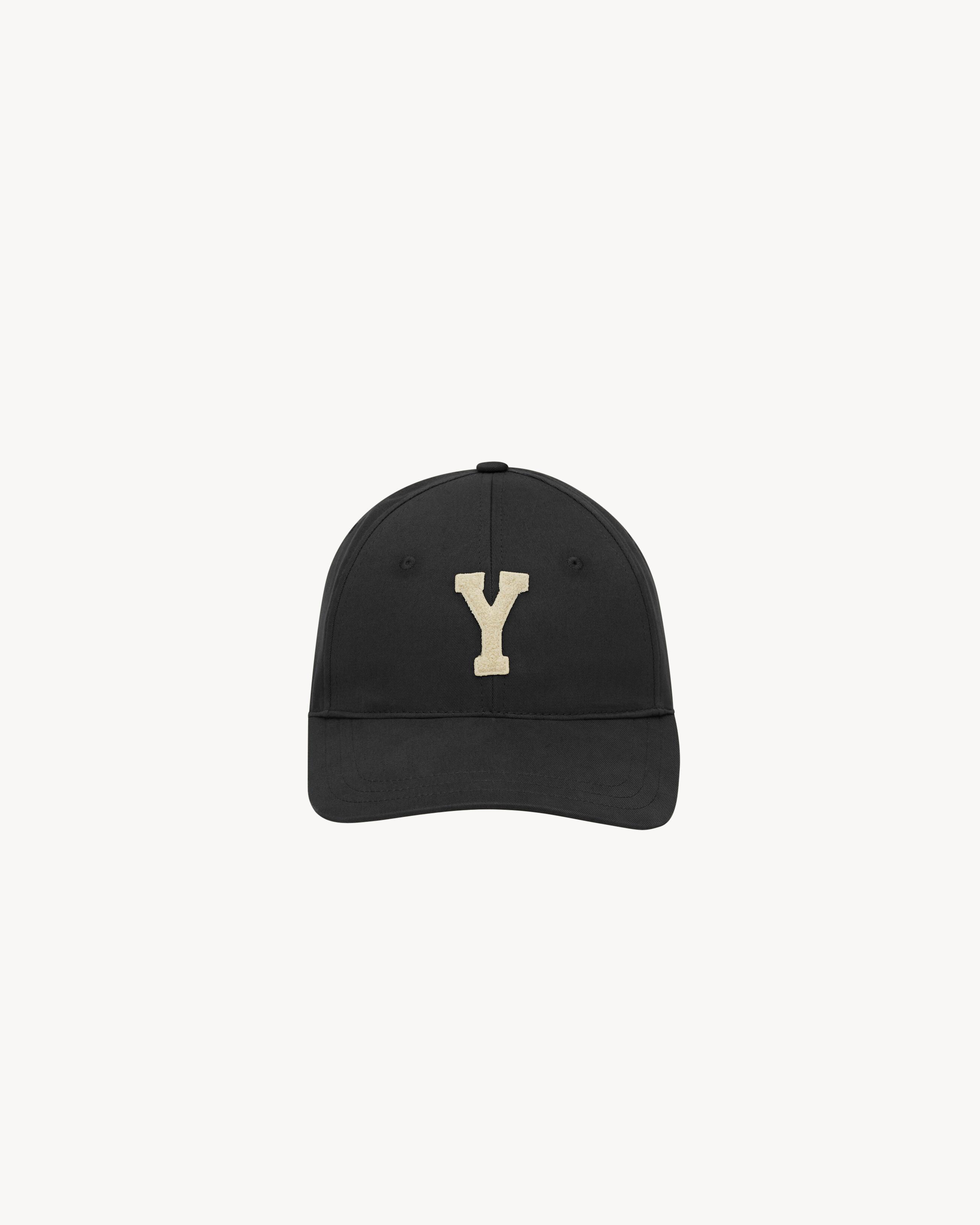 Saint Laurent Y Varsity Cap in Black | Lyst