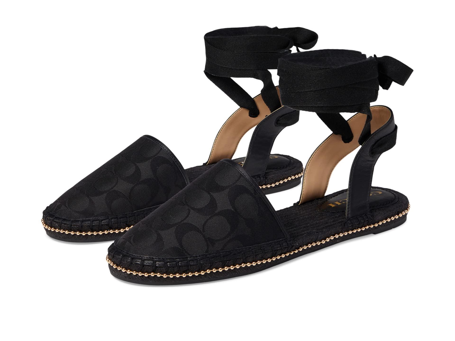 COACH Corrine Signature Recycled Nylon Espadrille in Black | Lyst