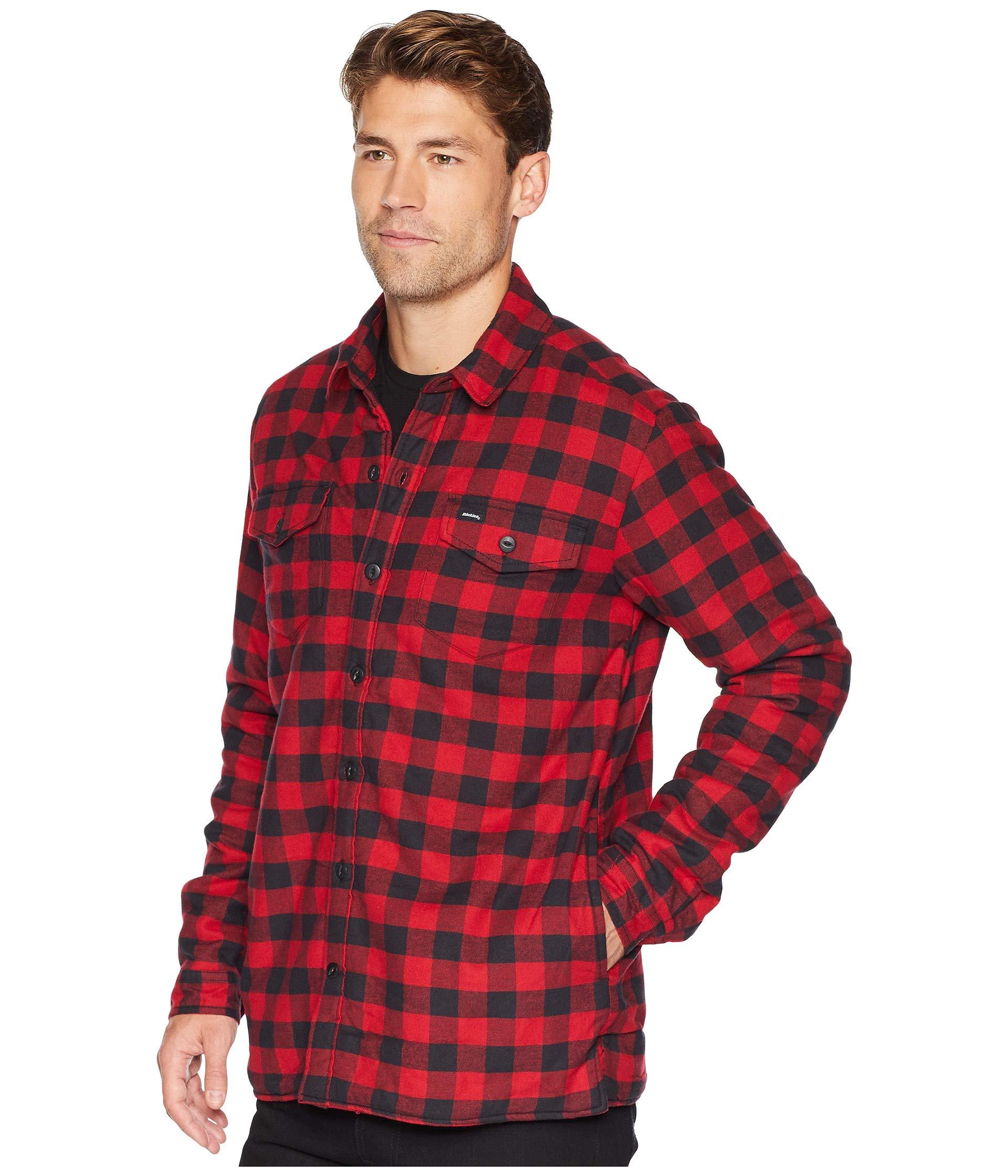 Dickies 67 Collection - Flannel Shirt Jacket With Sherpa Lining in ...