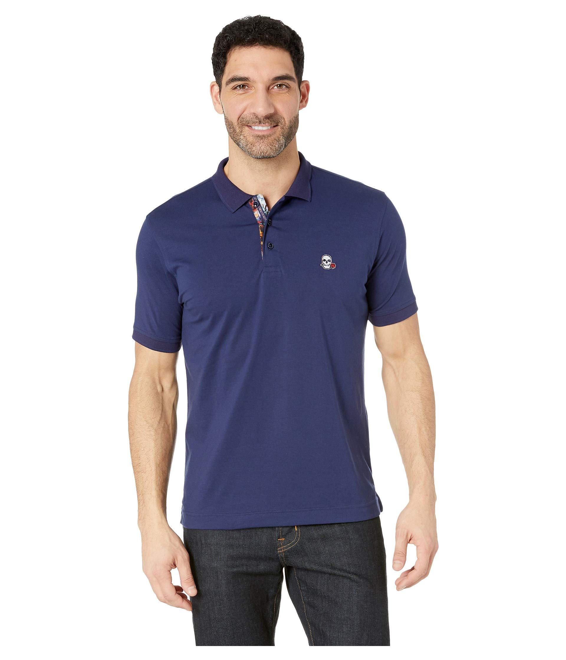 Robert Graham Cotton Easton Short Sleeve Knit Polo in Navy (Blue) for ...