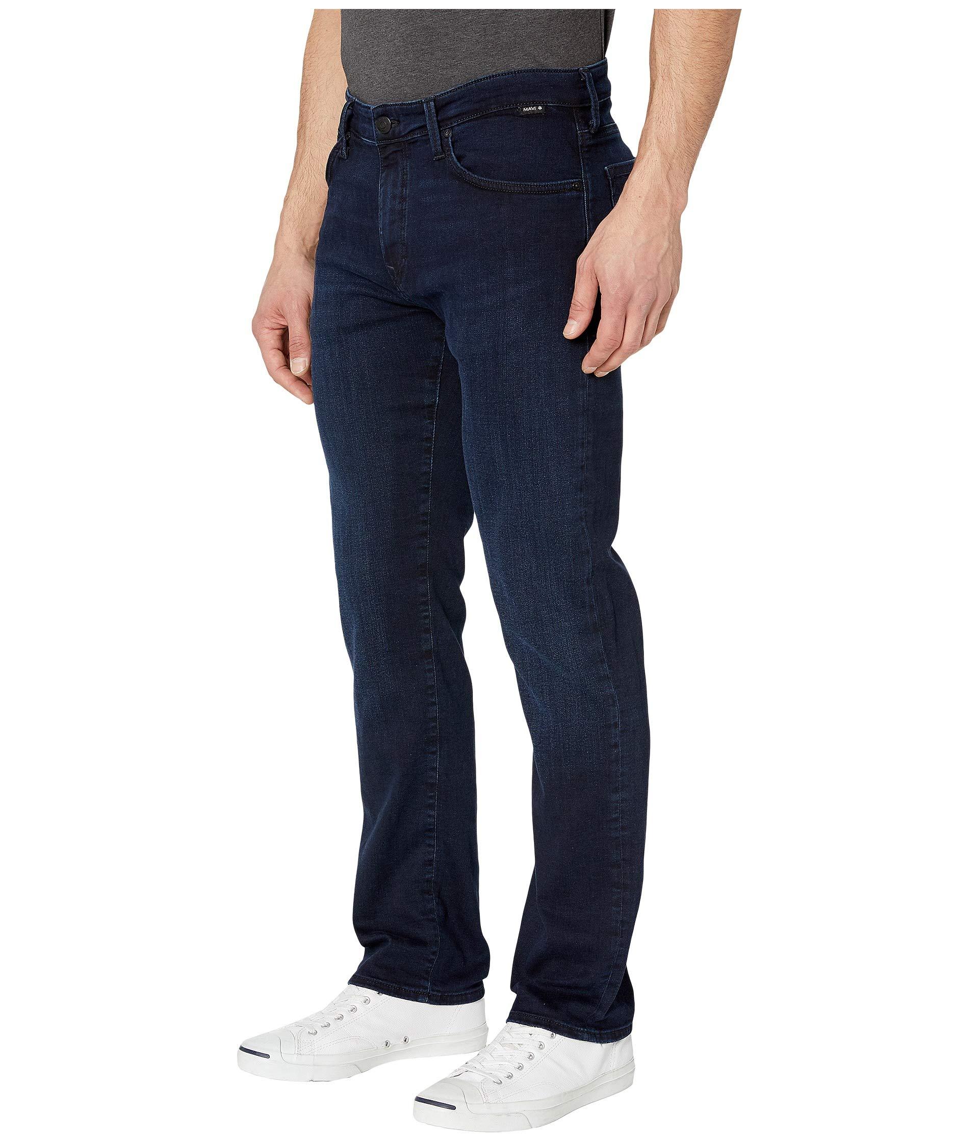 Mavi Denim Zach Mid-rise Straight Leg In Deep Indigo Williamsburg (deep ...