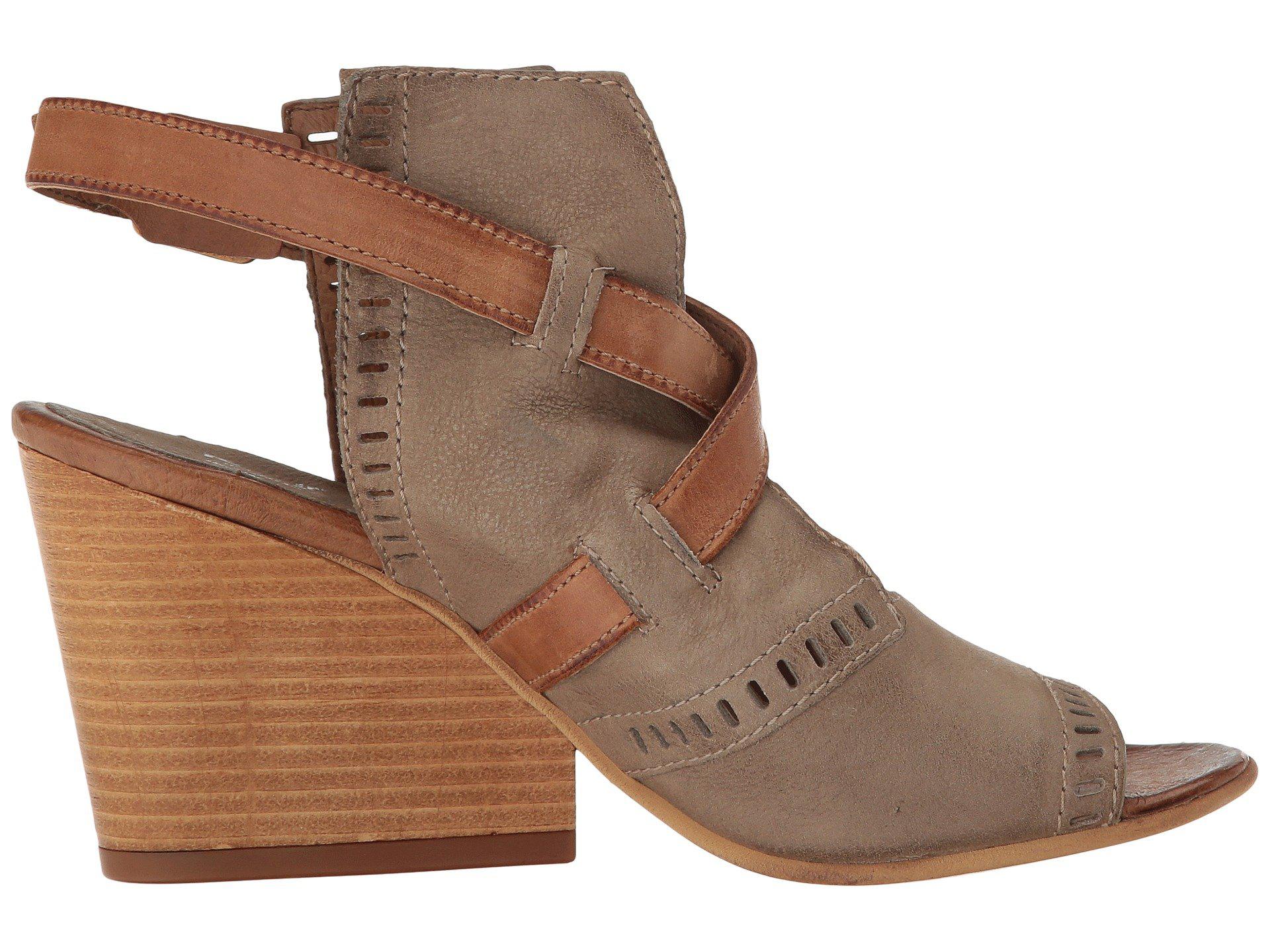 Miz Mooz Leather Kipling (black) Women's Wedge Shoes in Stone (Brown ...