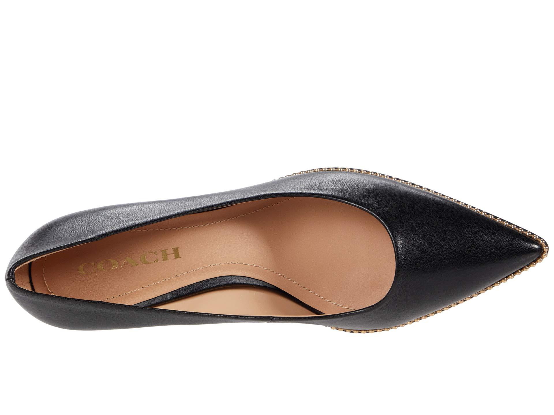 COACH Leather Jackie Pump in Black - Lyst