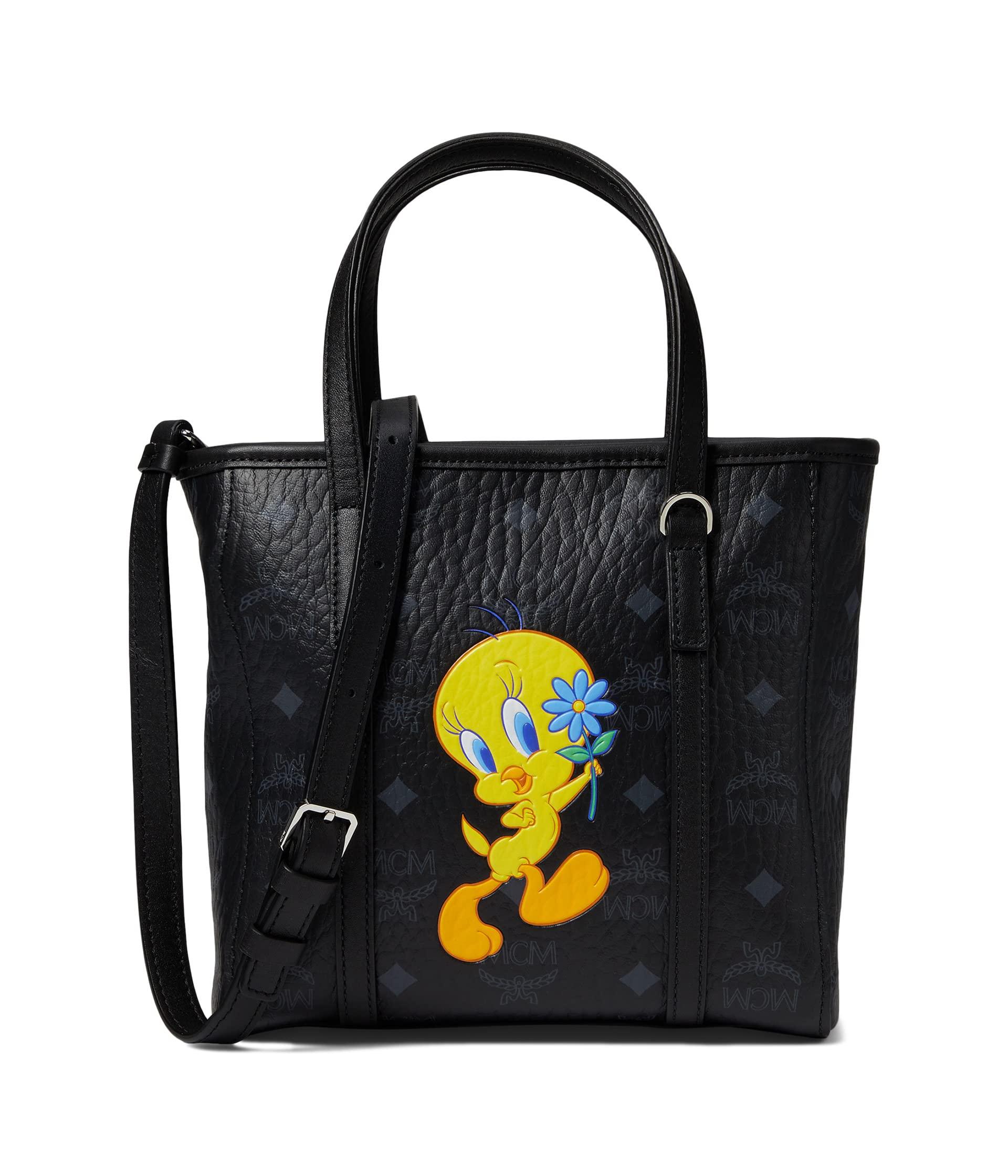 MCM Aren Visetos Shopper Mini in Black | Lyst