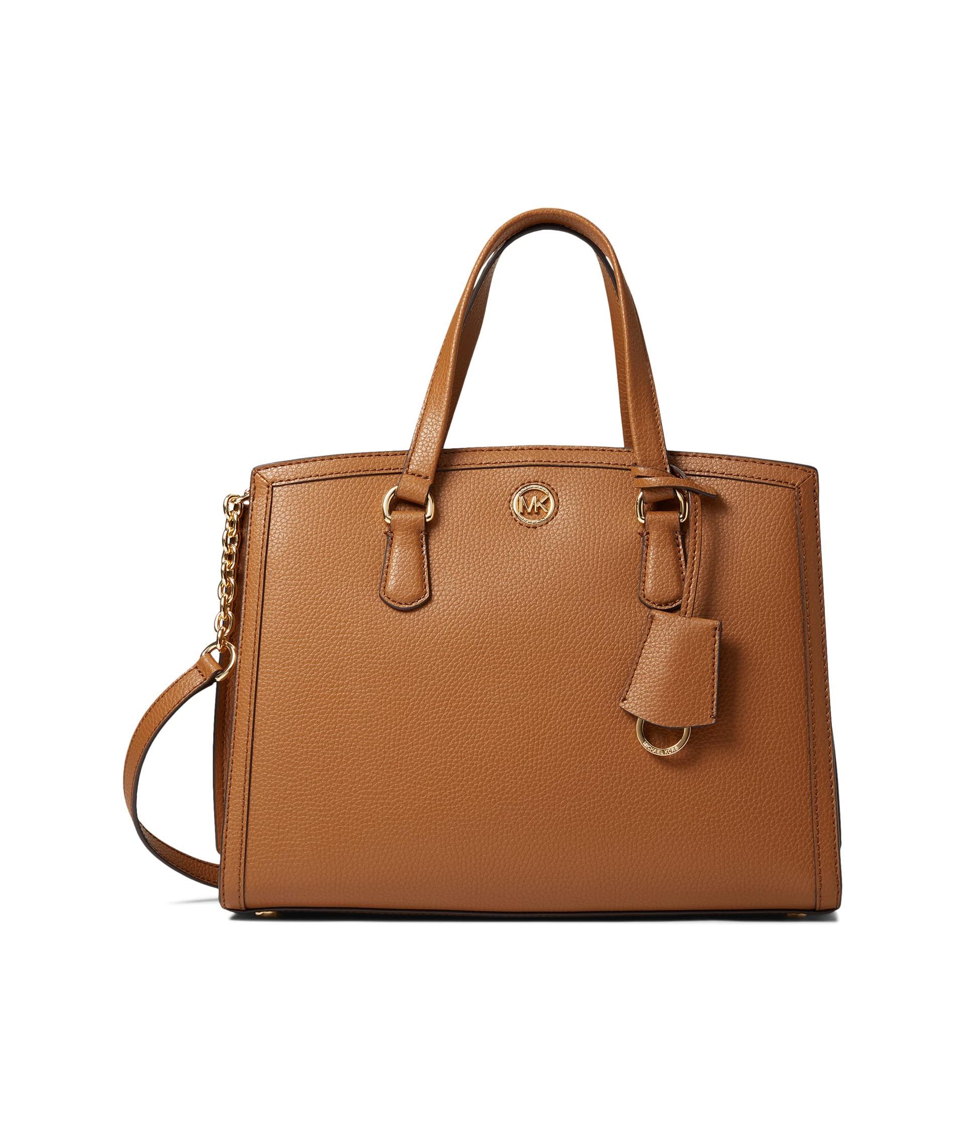MICHAEL Michael Kors Chantal Medium Satchel in Brown | Lyst MICHAEL Michael Kors Chantal Medium Satchel in Brown | Lyst