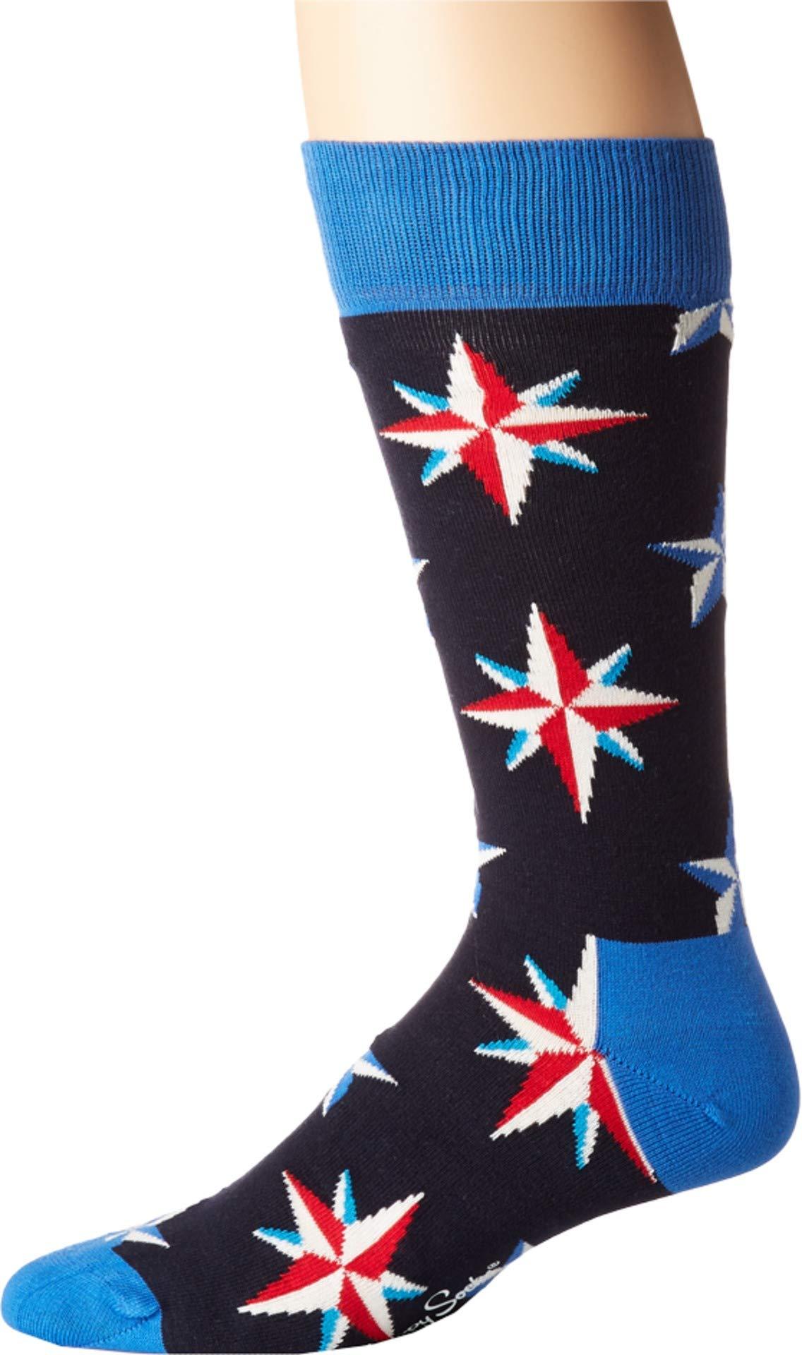 Happy Socks Cotton Nautical Star Socks in Navy/Red/White (Blue) for Men ...