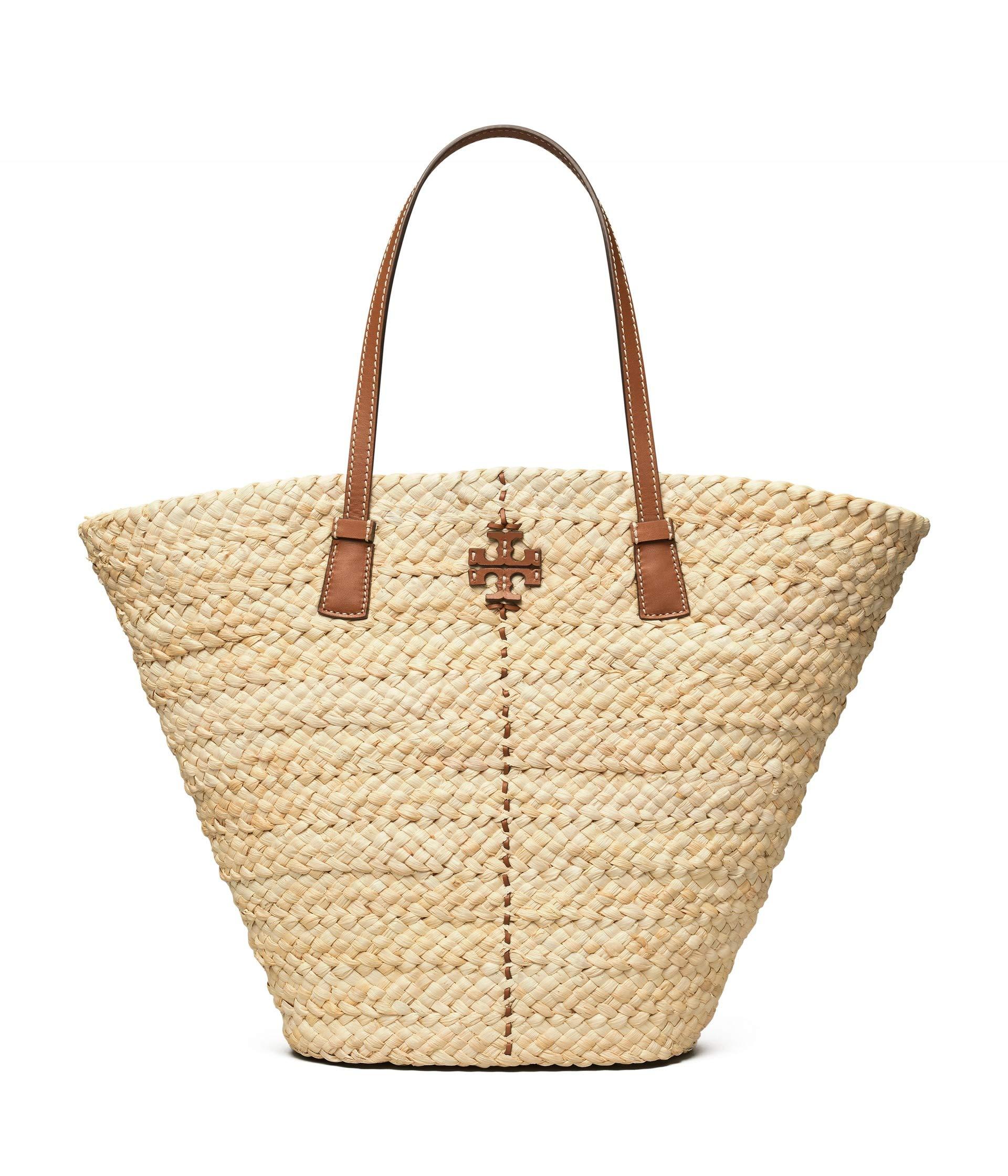 Tory Burch Mcgraw Straw Tote in Natural | Lyst