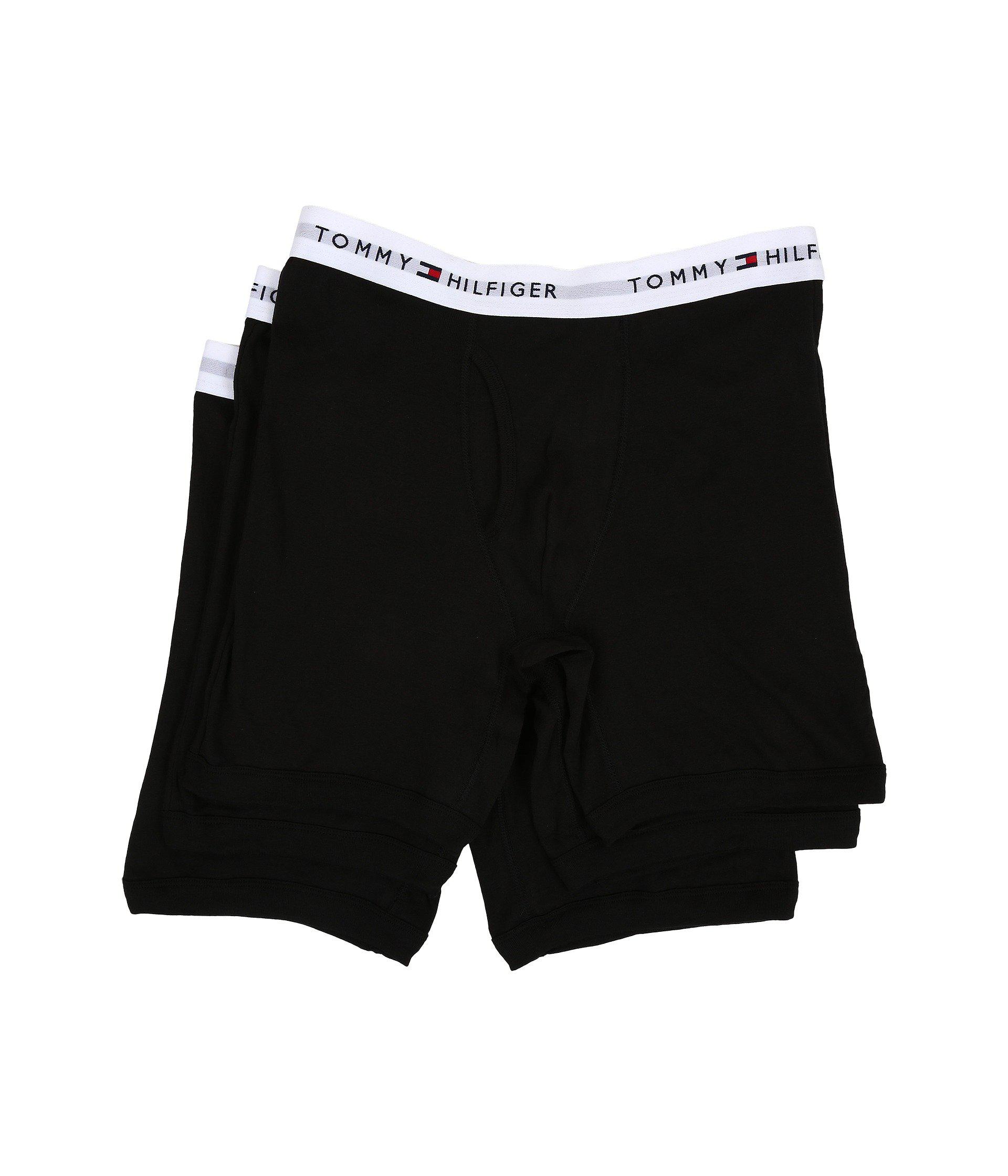 Tommy Hilfiger Cotton Boxer Brief 3 Pack In Black For Men Lyst