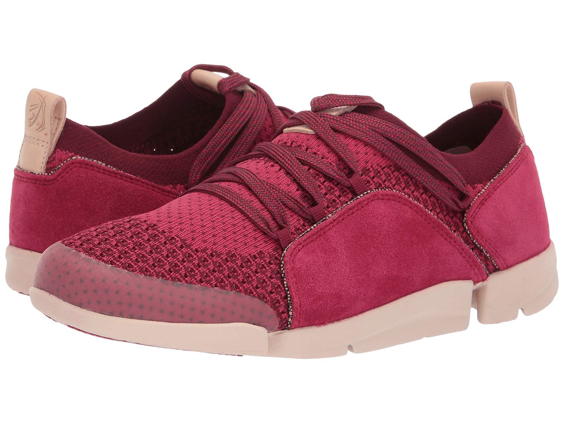 Clarks Suede Tri Amelia in Pink - Lyst