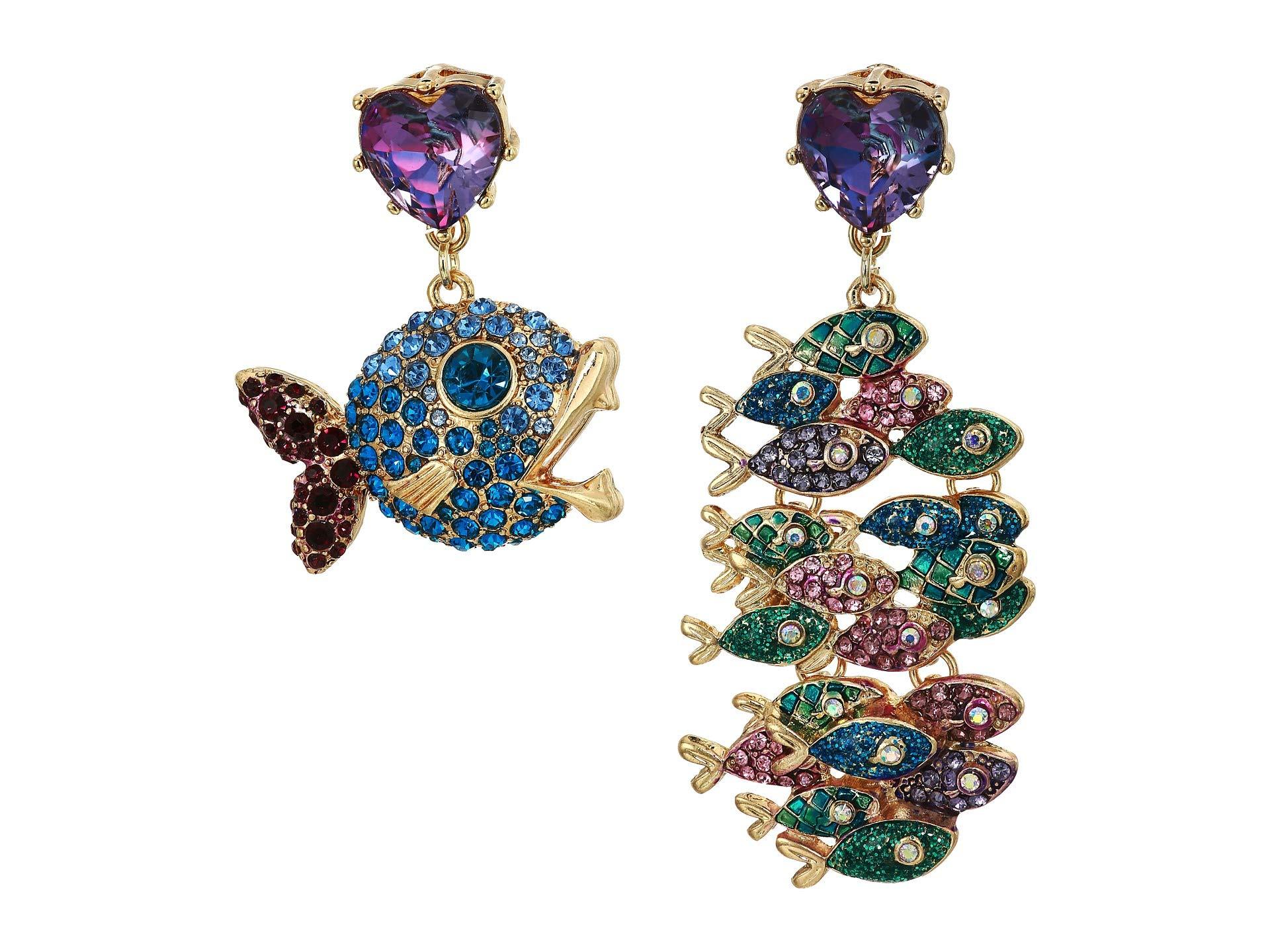 Betsey johnson fish earrings store