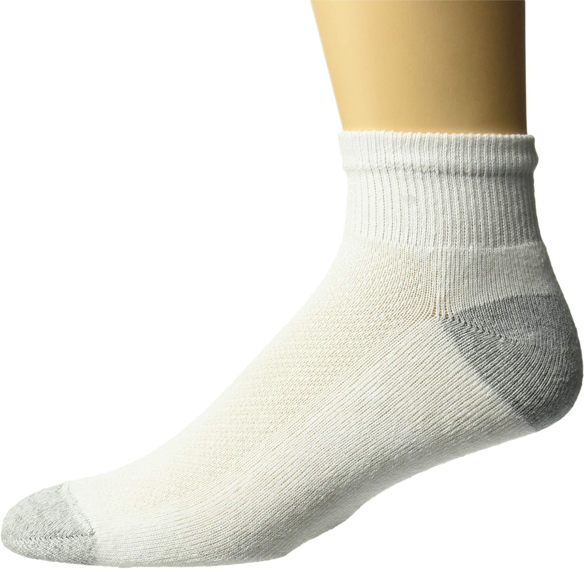 Hanes Cotton 6 Pack Ankle Socks In White For Men Lyst
