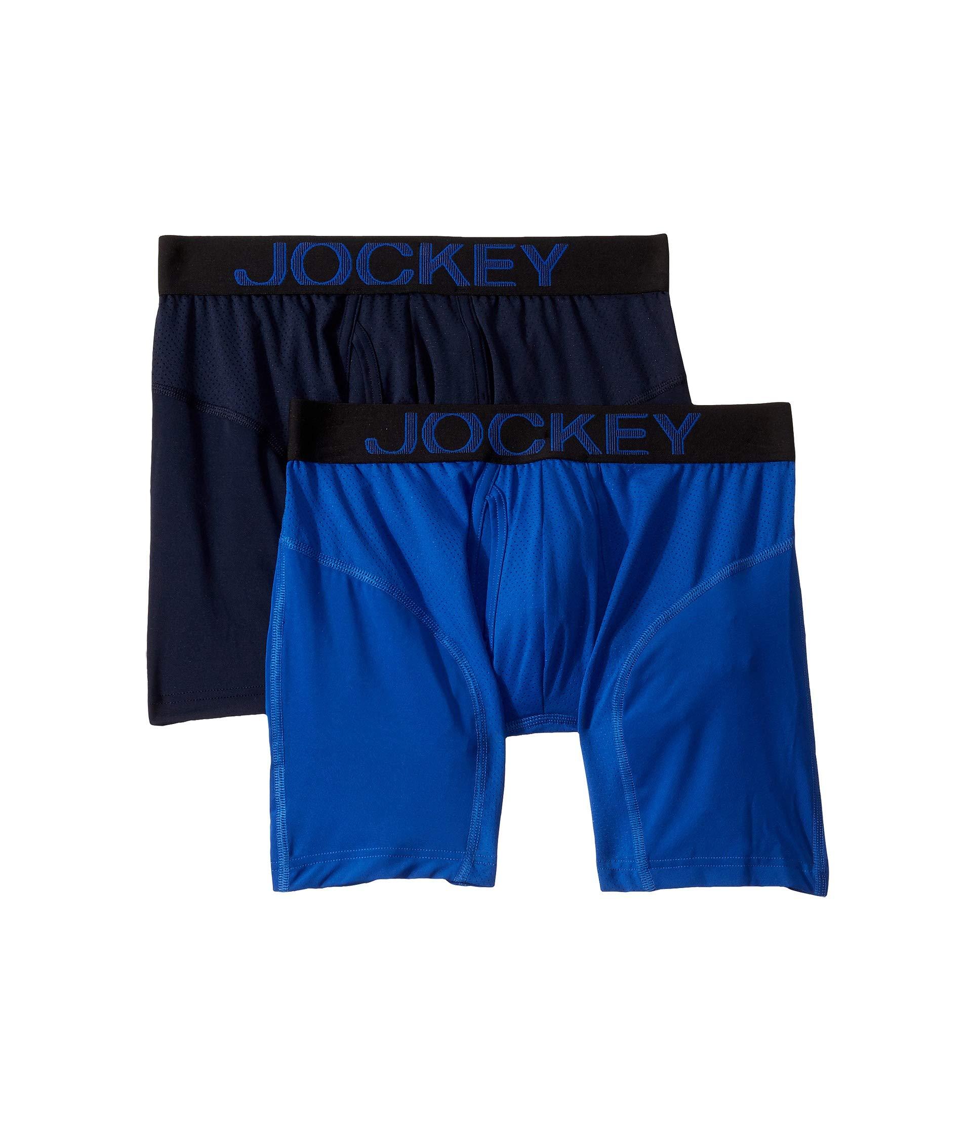 Jockey Cotton Athletic Rapidcool Boxer Brief 2 Pack In Blue For Men Lyst