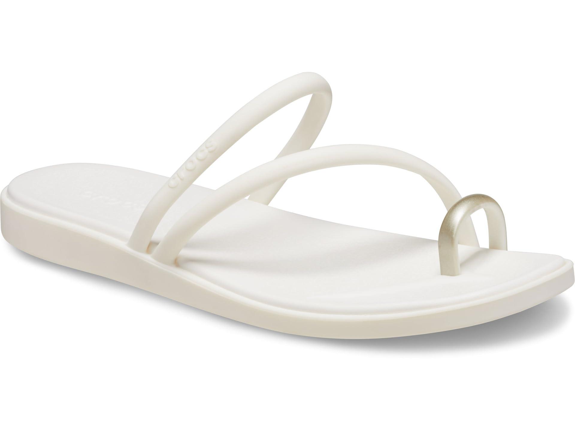 Crocs™ Miami Toe Loop Sandals Flat in White | Lyst