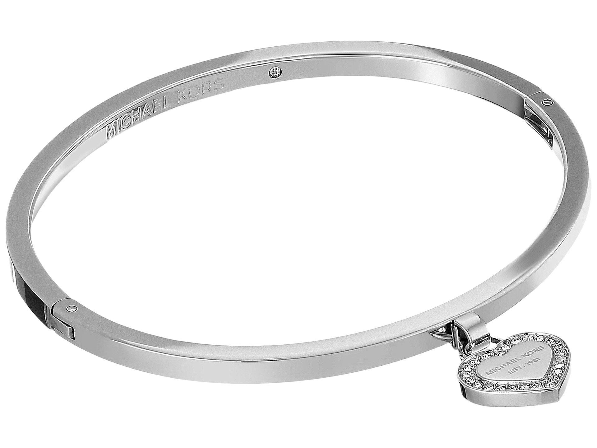 Michael Kors Logo Silver-tone Bangle Bracelet in Metallic - Lyst