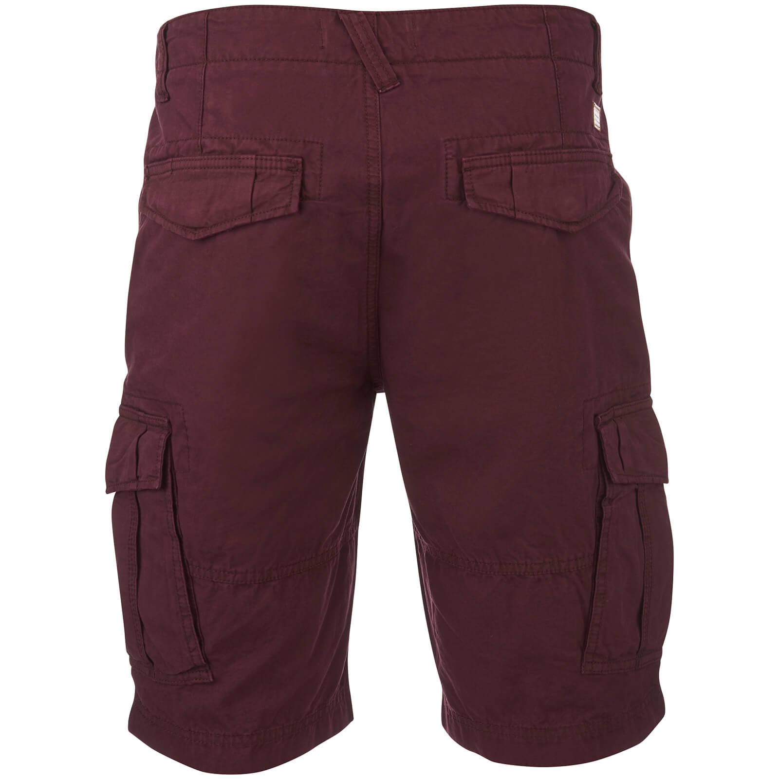 Threadbare Cotton Hulk Cargo Shorts in Burgundy (Purple) for Men - Lyst
